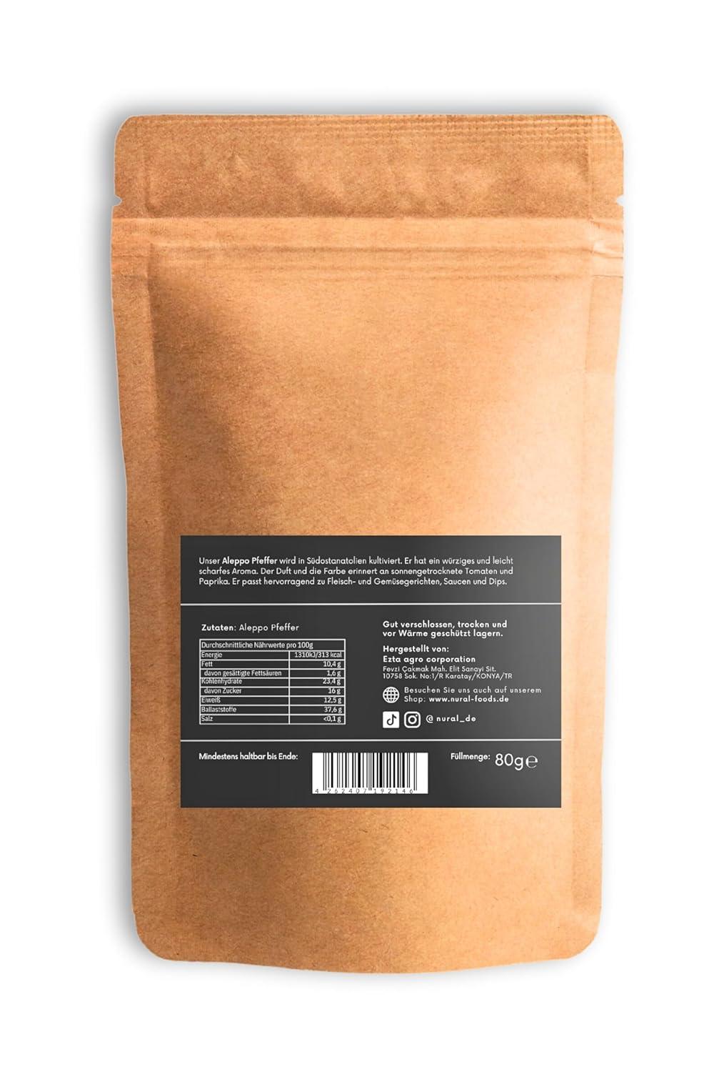 Nural Aleppo Pepper 200g | Pul Biber | Spicy Turkish Chilli Flakes ...