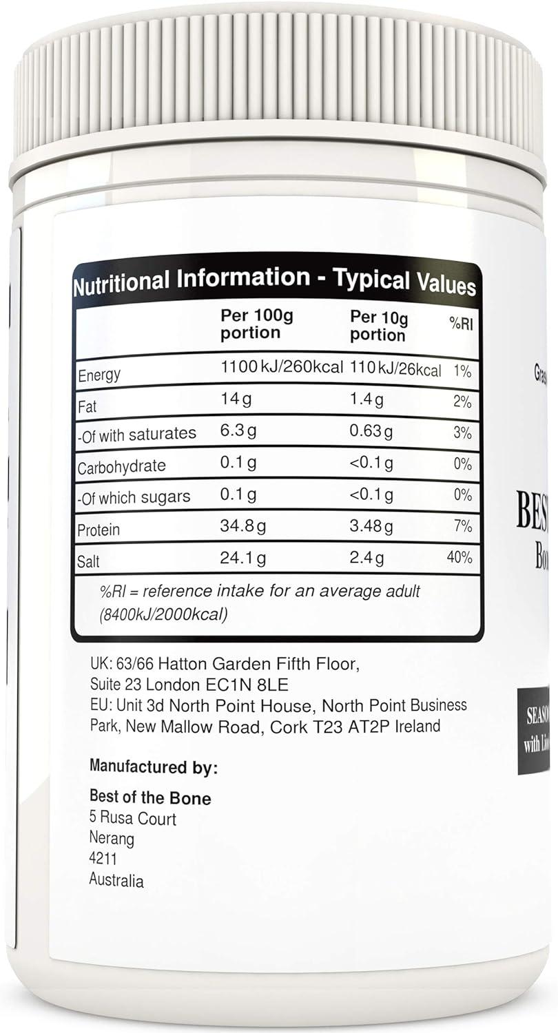 Grass-Fed Beef Bone Broth Concentrate with Mushrooms | Collagen Amino ...