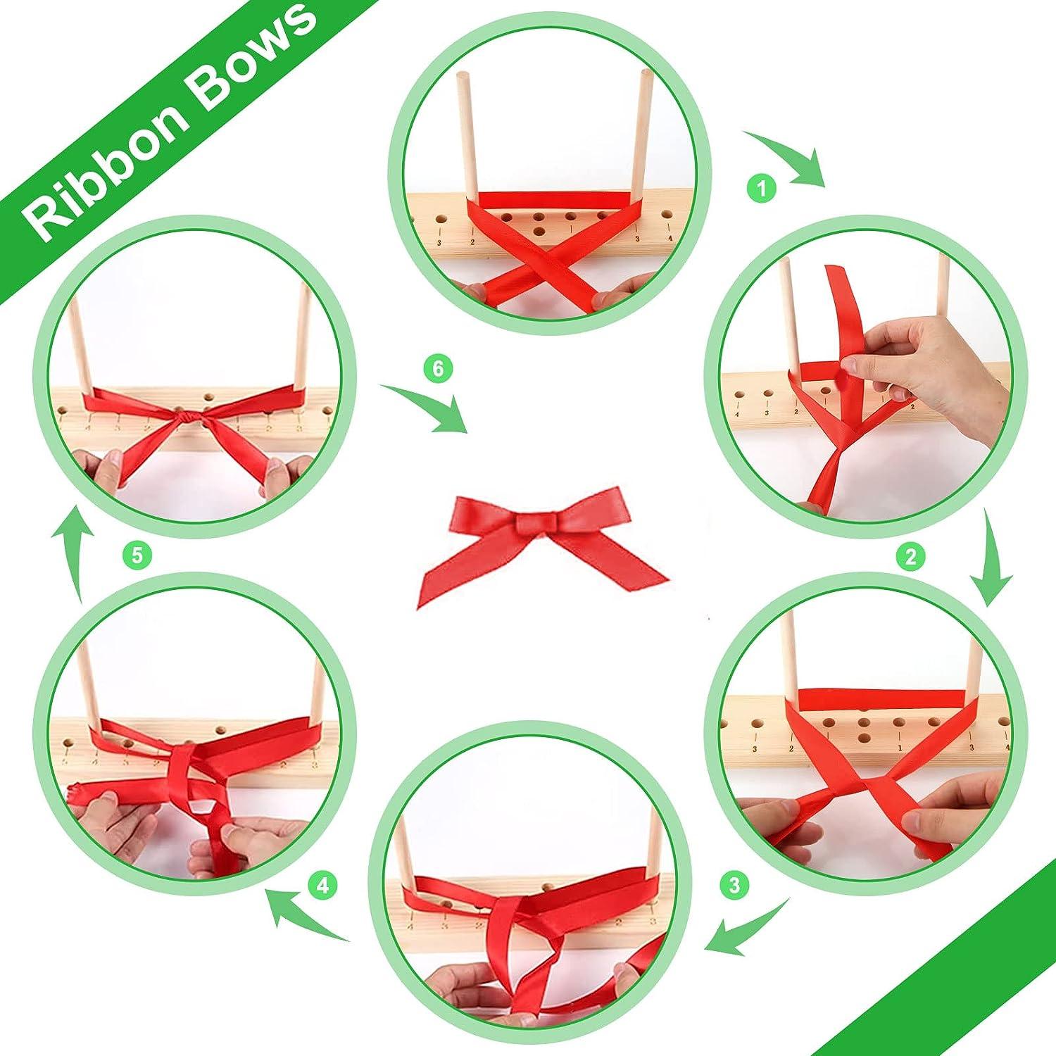 DAJAVE 2 Set Wooden Bow Maker with Ties - Bow Making Tools for Gift ...