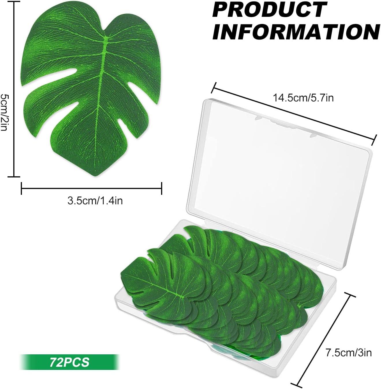 Leaf Cake Toppers 72Pcs Cupcake Toppers Monstera Leaves Cakes Topper ...