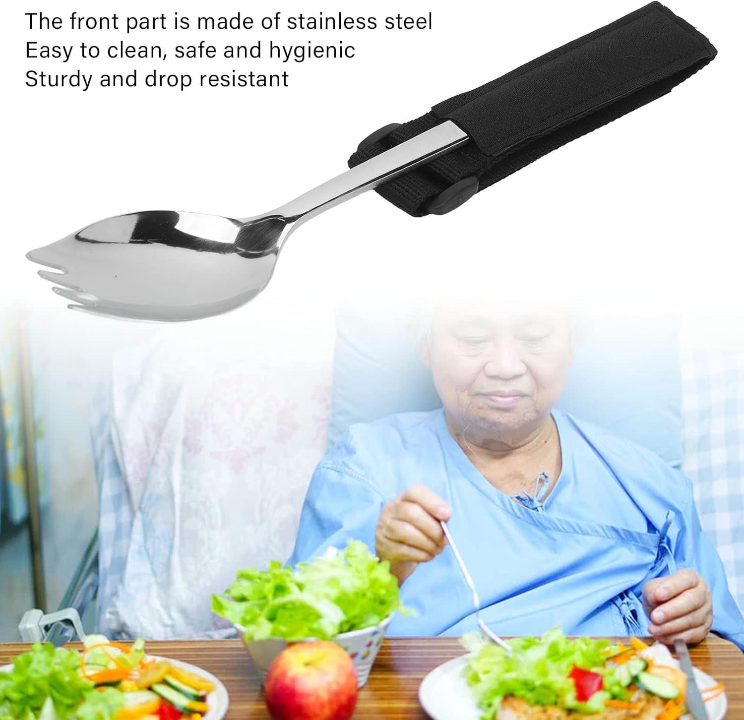 Adjustable Weighted Fork Spoon Set with Strap | Stainless Steel ...