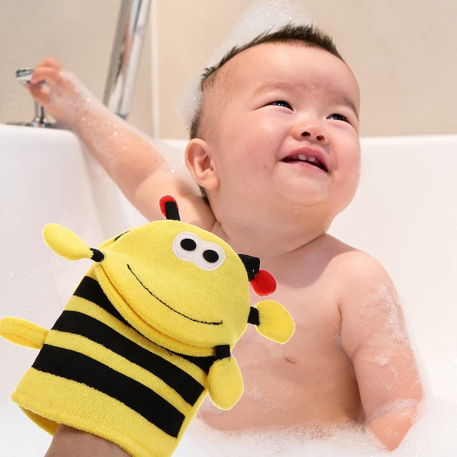 OSALADI 3Pcs Cartoon Baby Kids Bath Shower Gloves | Baby Bath Mitts ...