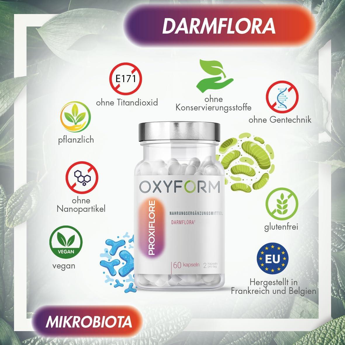 Oxyform Proxiflore Probiotic - 60 Gastric-Resistant Gel Capsules | 10 ...