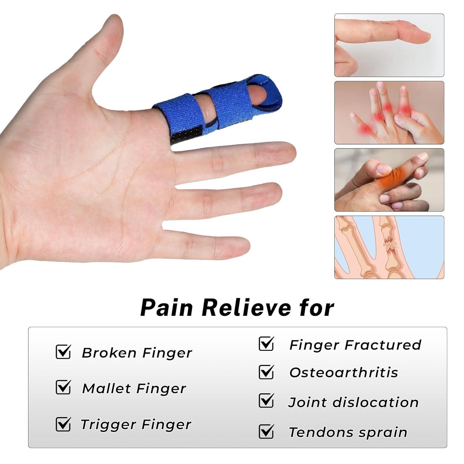 Farmigood Trigger Finger Splint 2Pcs Adjustable Finger Support Finger ...