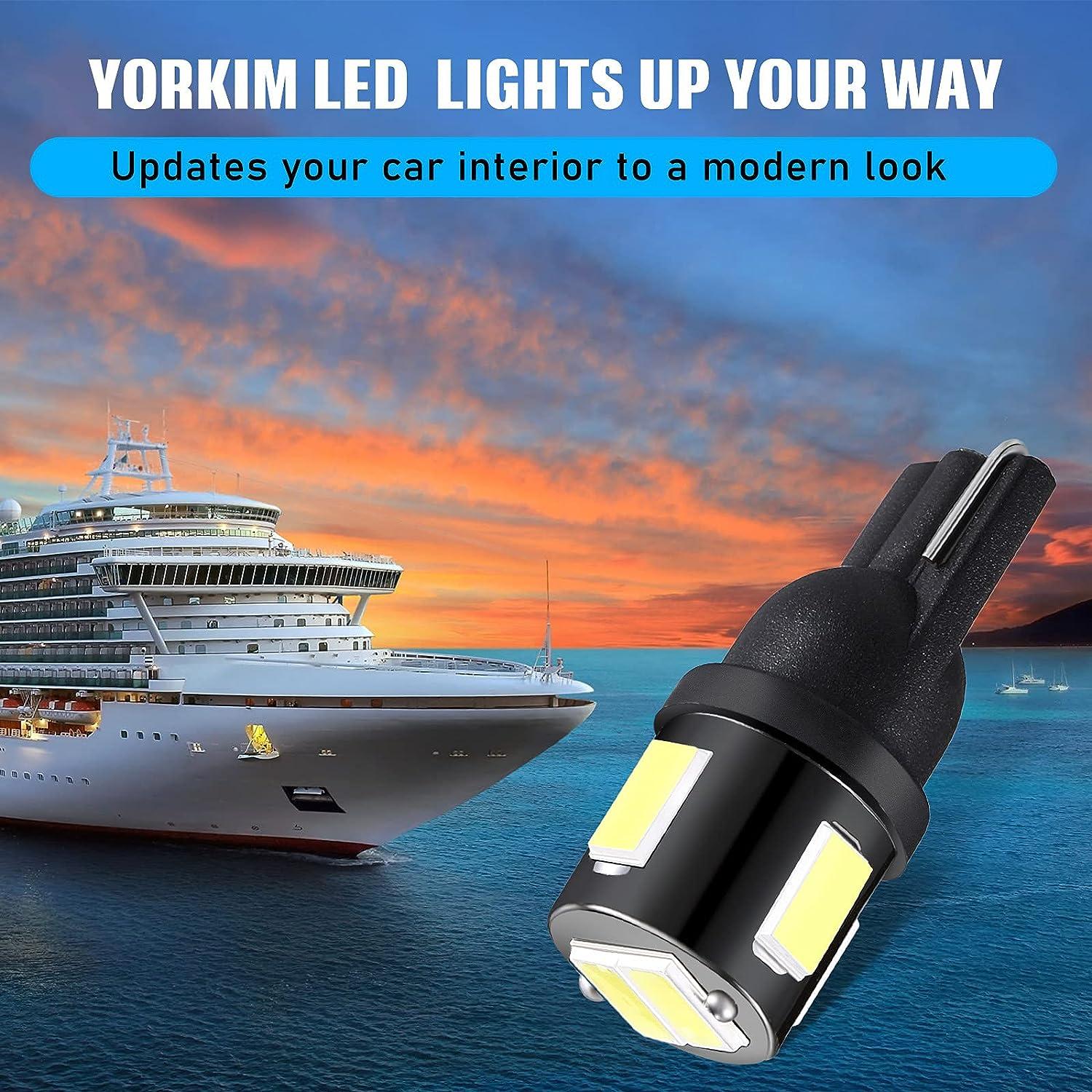 906 LED Bulbs - Marine Boat Light Bulb Replacement - White - DC12V ...