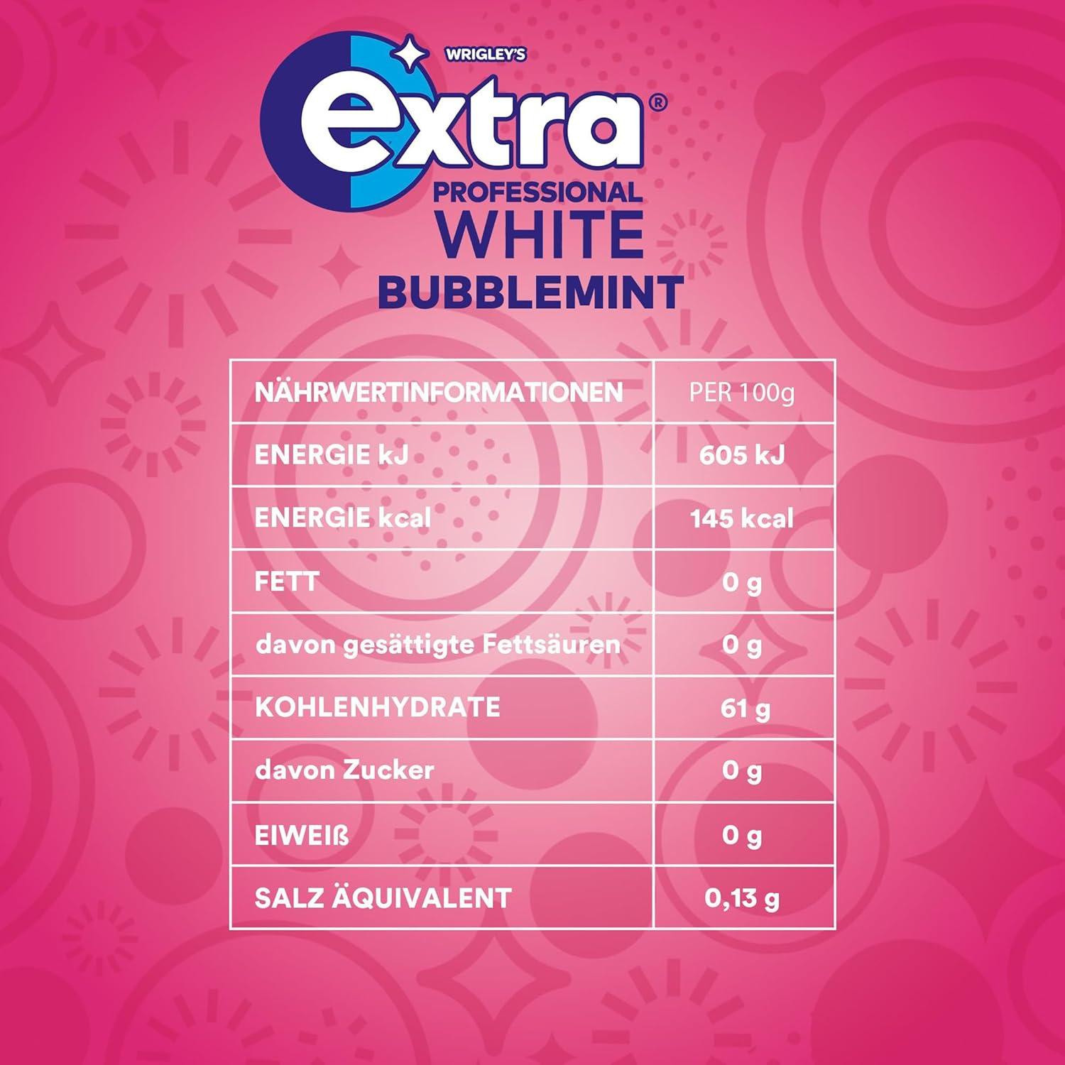 Buy Extra Professional Bubblemint Chewing Gum - 50 Dragees for Fresh ...