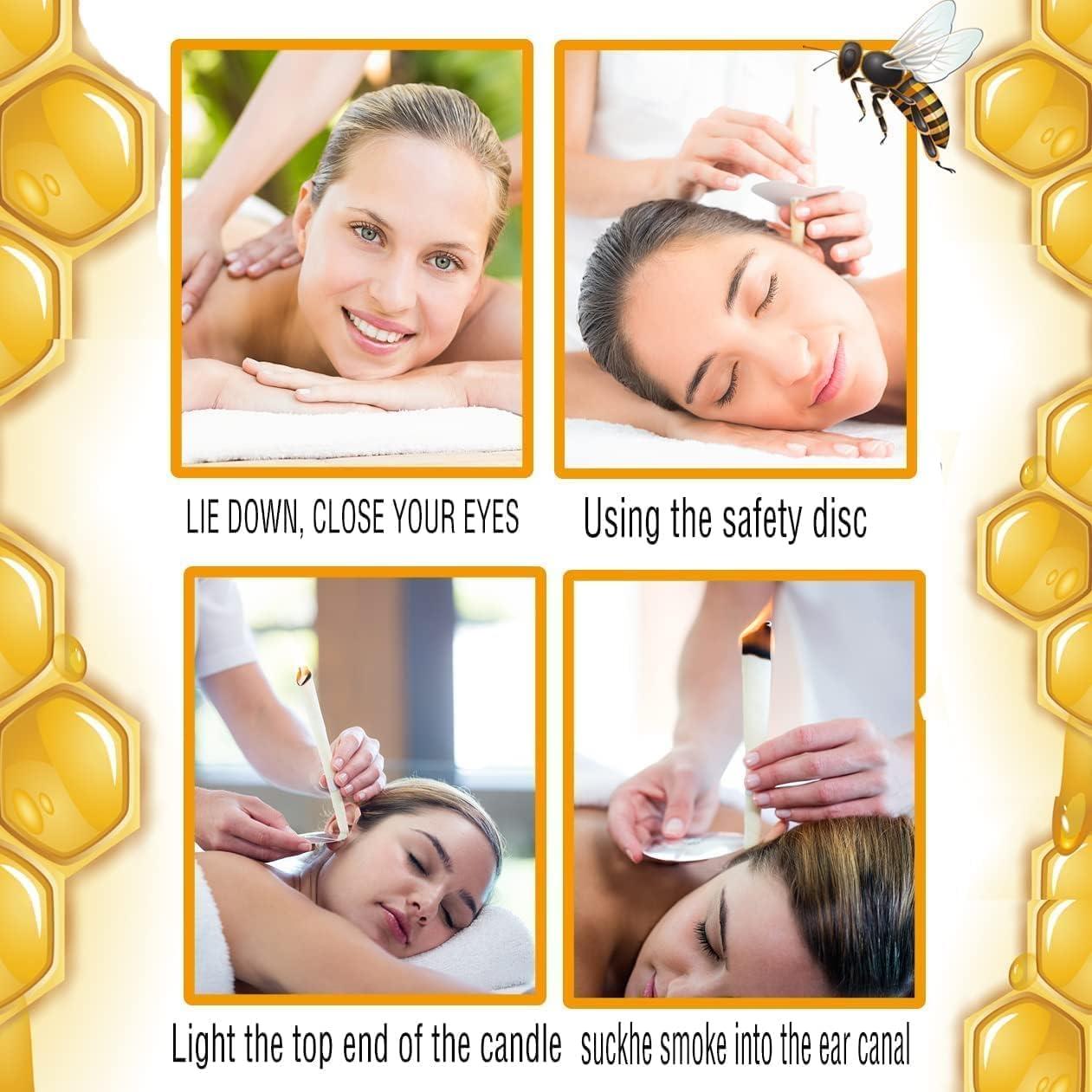 10 Pack Natural Ear Wax Removal Candles - Safe & Easy Ear Cleaning Kit