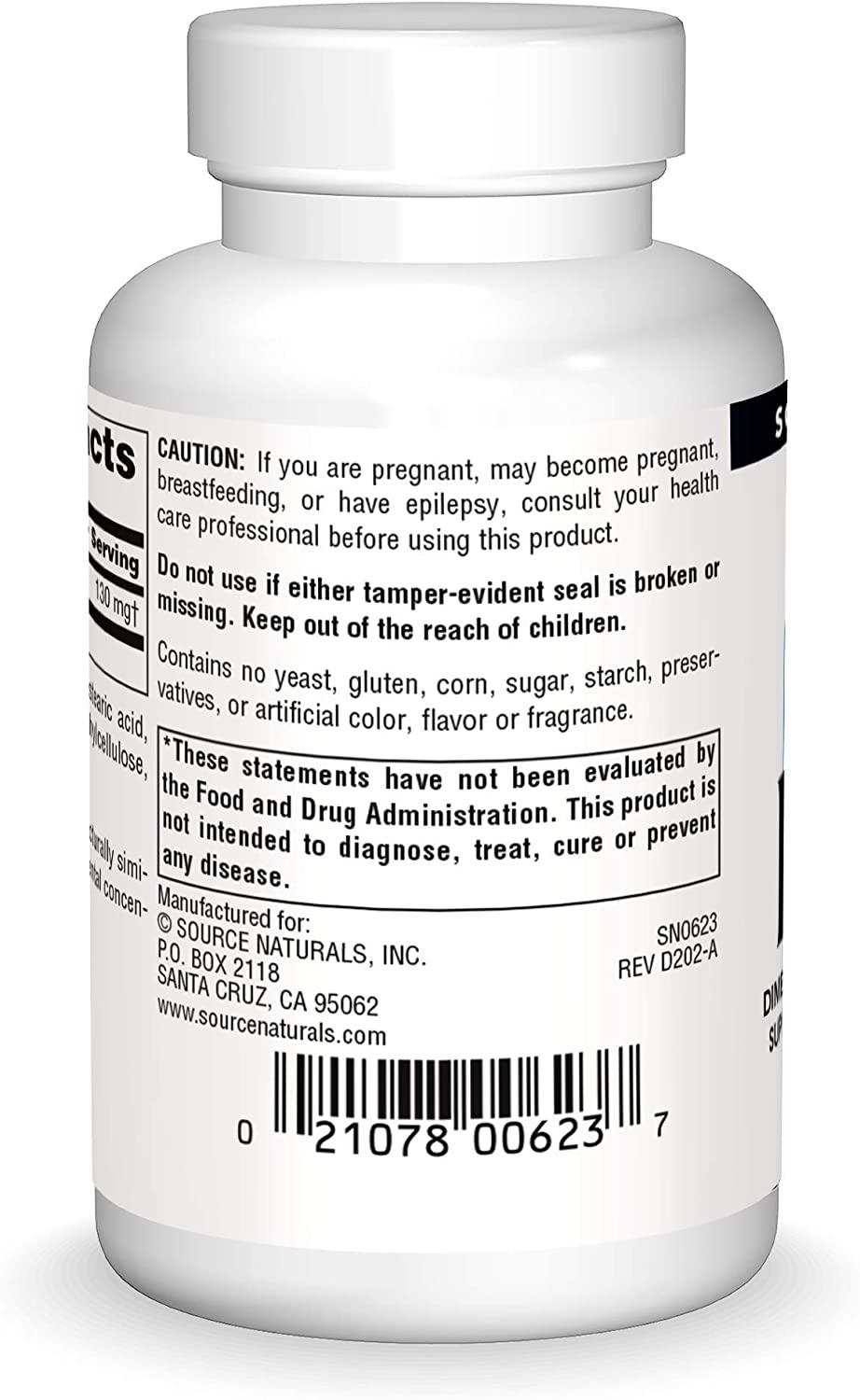 Source Naturals DMAE, Dimethylaminoethanol Bitartrate - Supports Mental ...