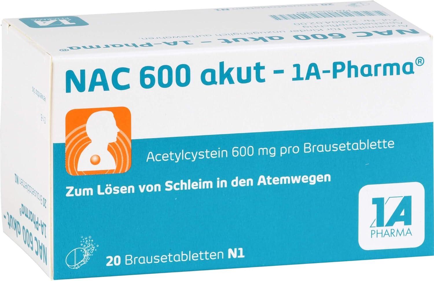 NAC 600 Acute 1A Effervescent Tablets - Effective N-Acetyl Cysteine ...