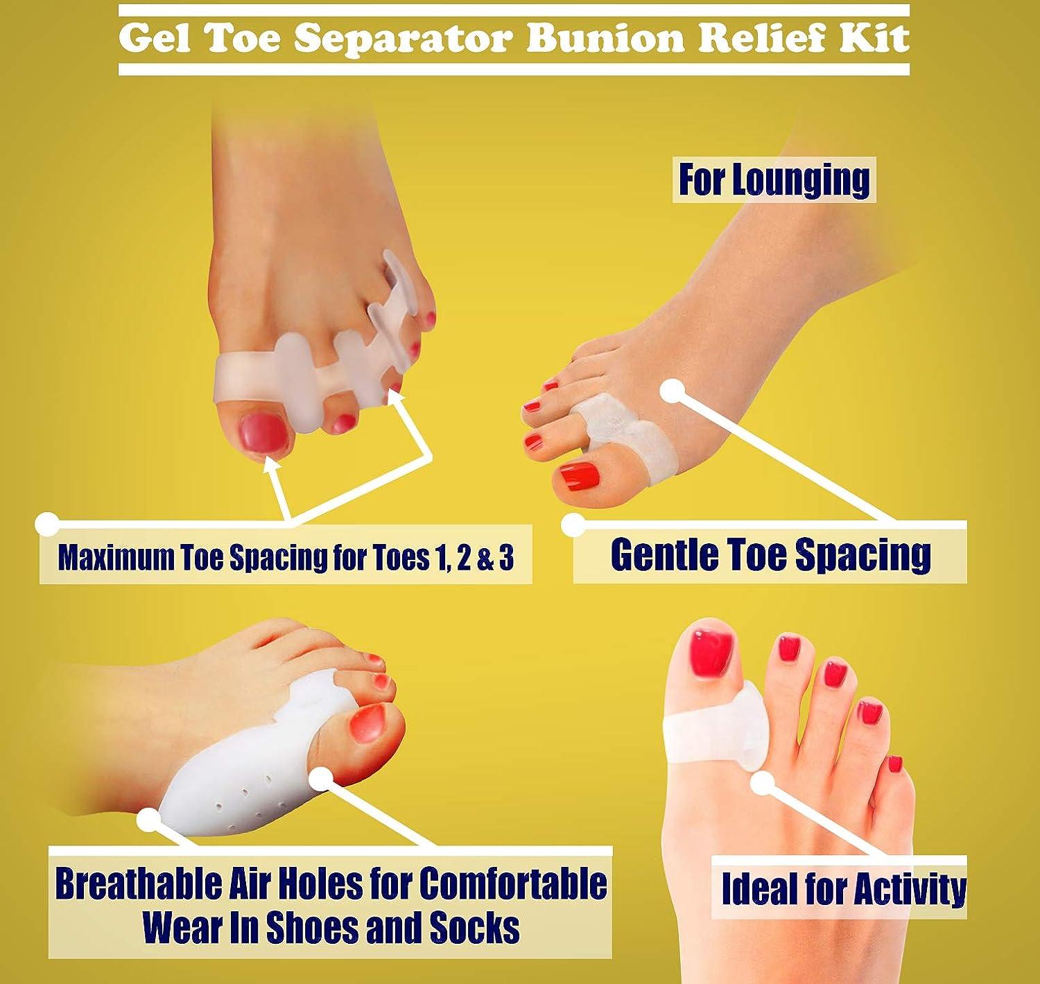 Bunion Corrector Kit for Toe Separation and Relief - Hammer Toe ...