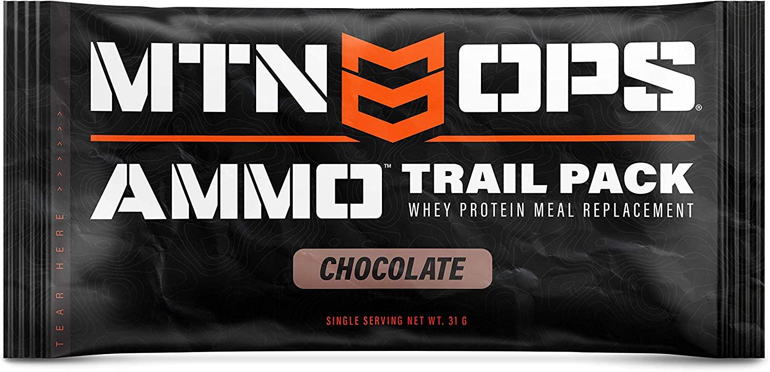 MTN OPS Ammo Trail Packs Chocolate Protein Meal Replacement Powder - 20 ...