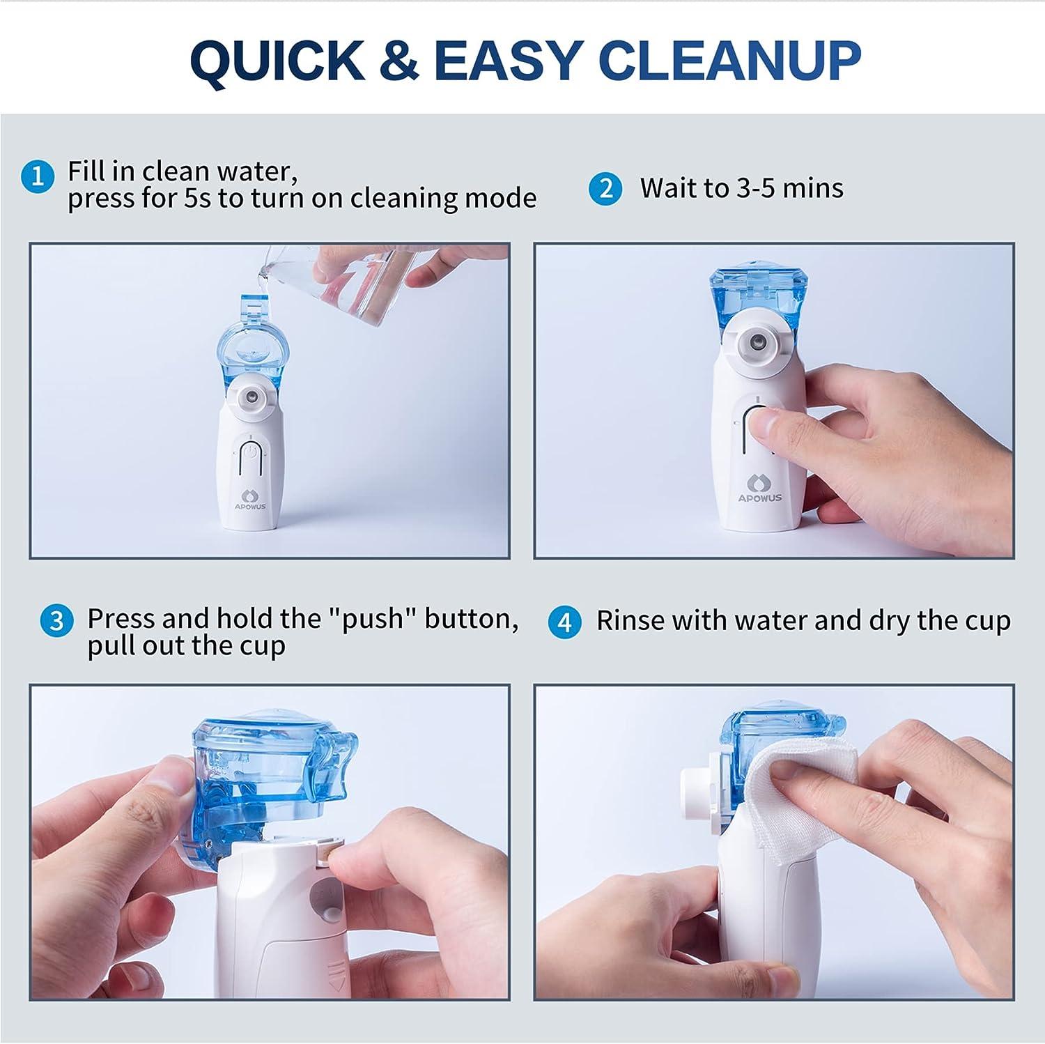 Portable Mesh Nebulizer for Adults and Kids - APOWUS Handheld Nebulizer ...