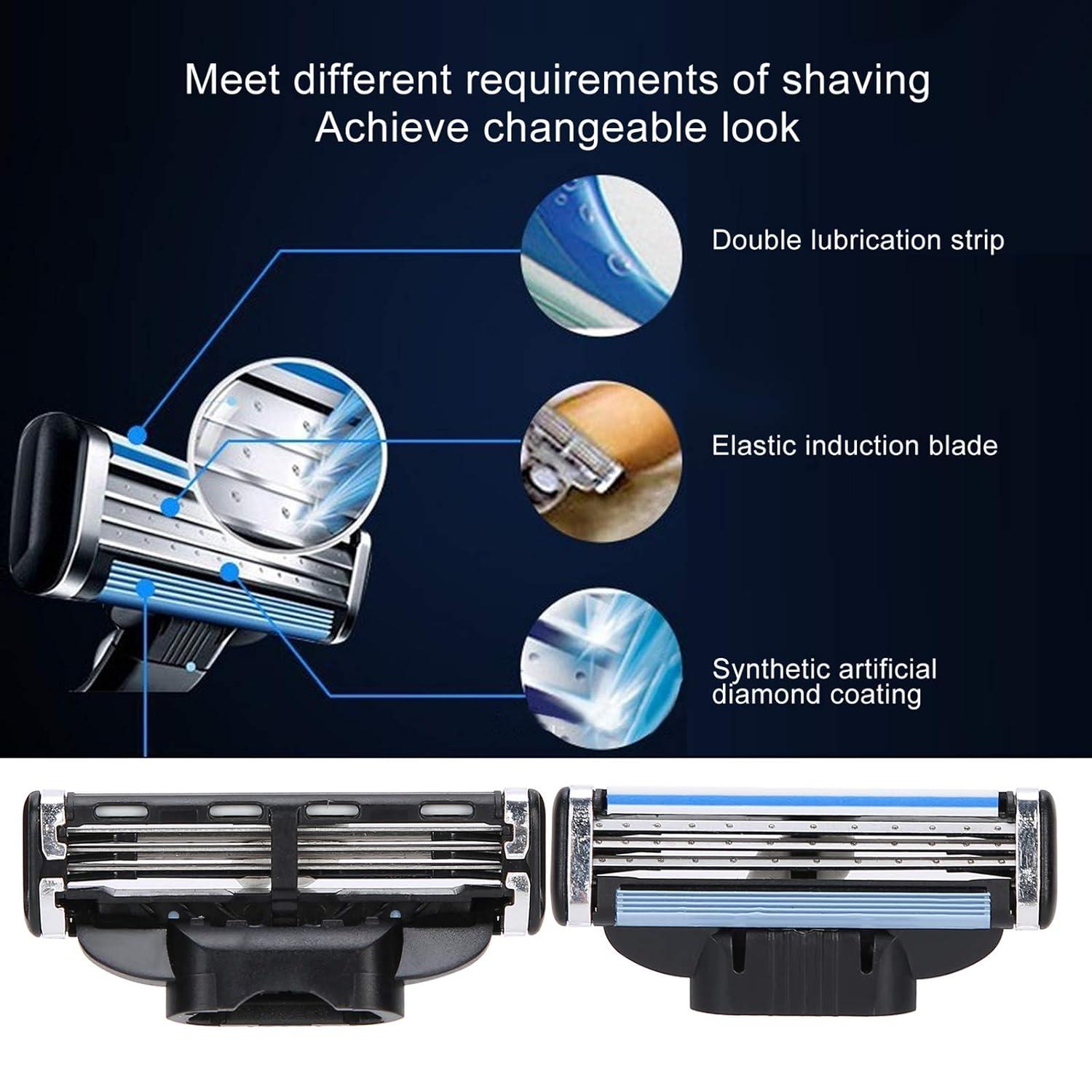 16-Piece Men's Razor Blade Set - Professional Manual Refill Blades for ...