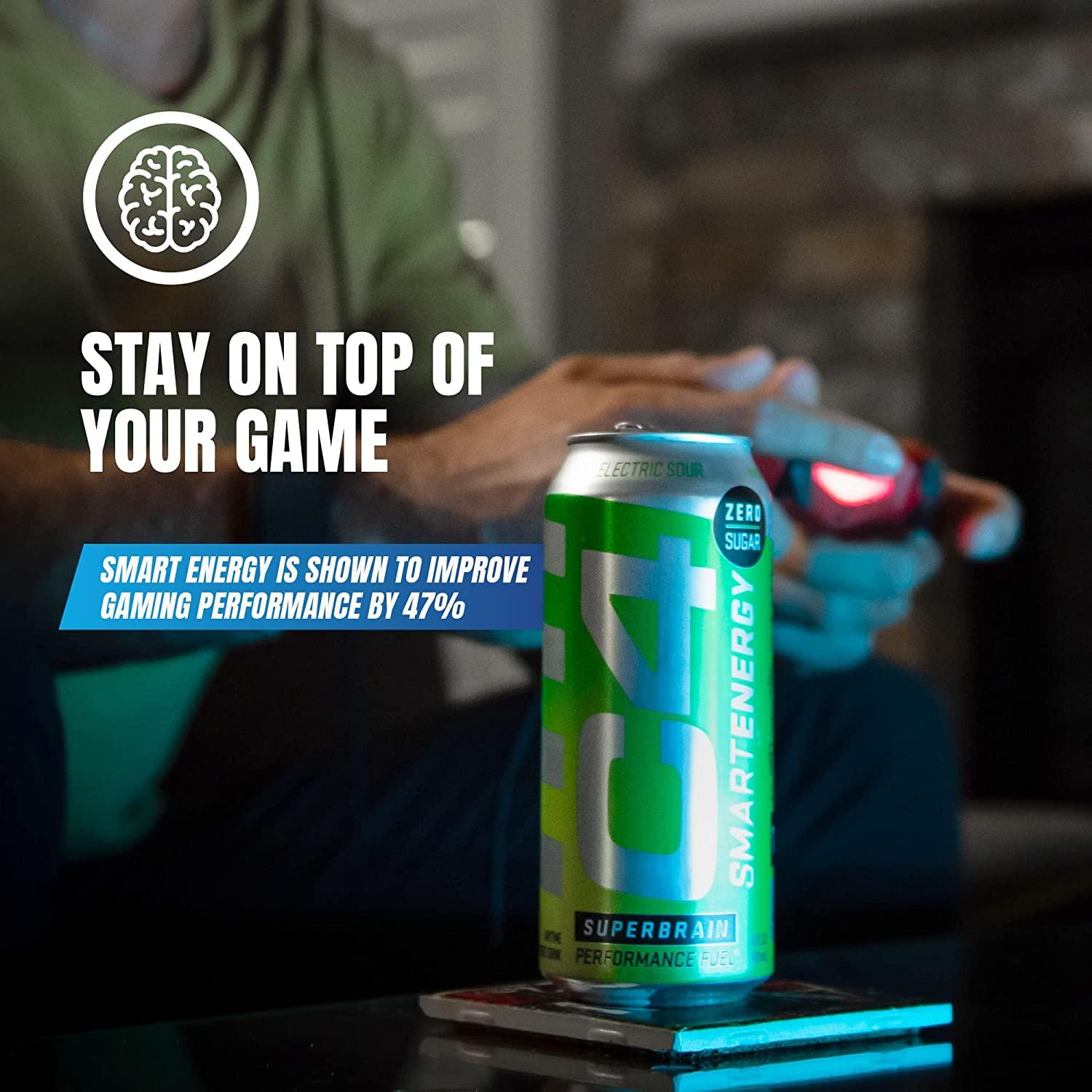 C4 Smart Energy Drink - Sugar Free Performance Fuel & Nootropic Brain ...