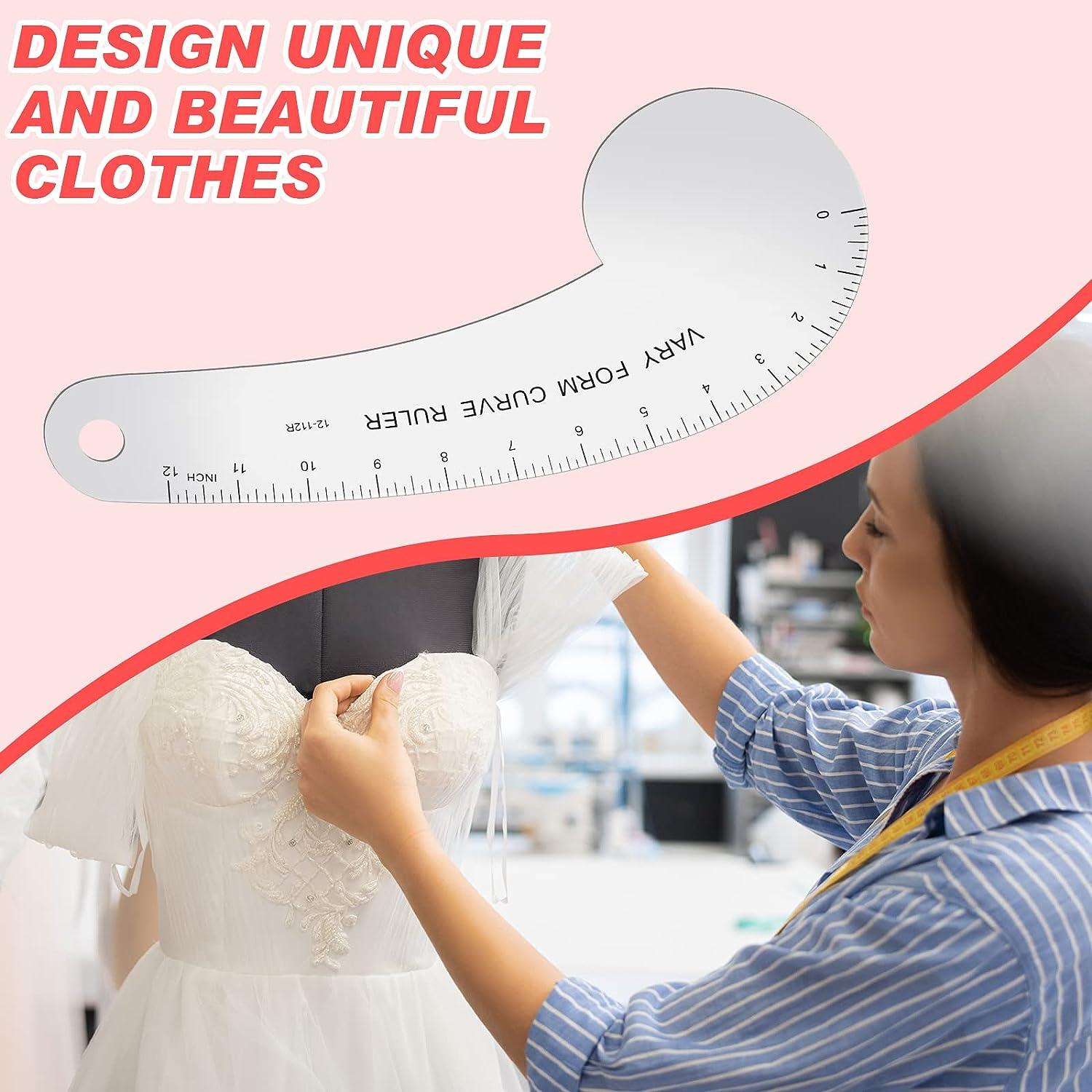 12'' Solid Aluminum French Curve Hip Curve Ruler for Sewing Design ...