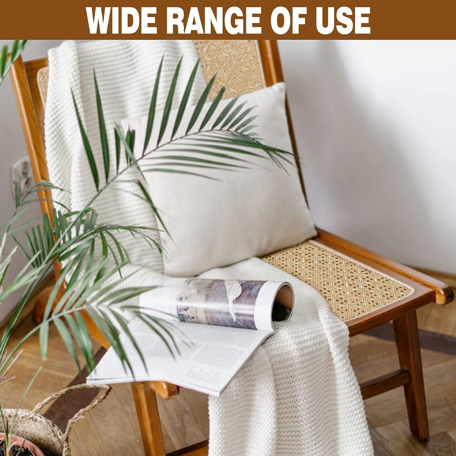 14 Pressed T Shape Cane Webbing Sheet - 3.3 ft Natural Rattan Roll for ...
