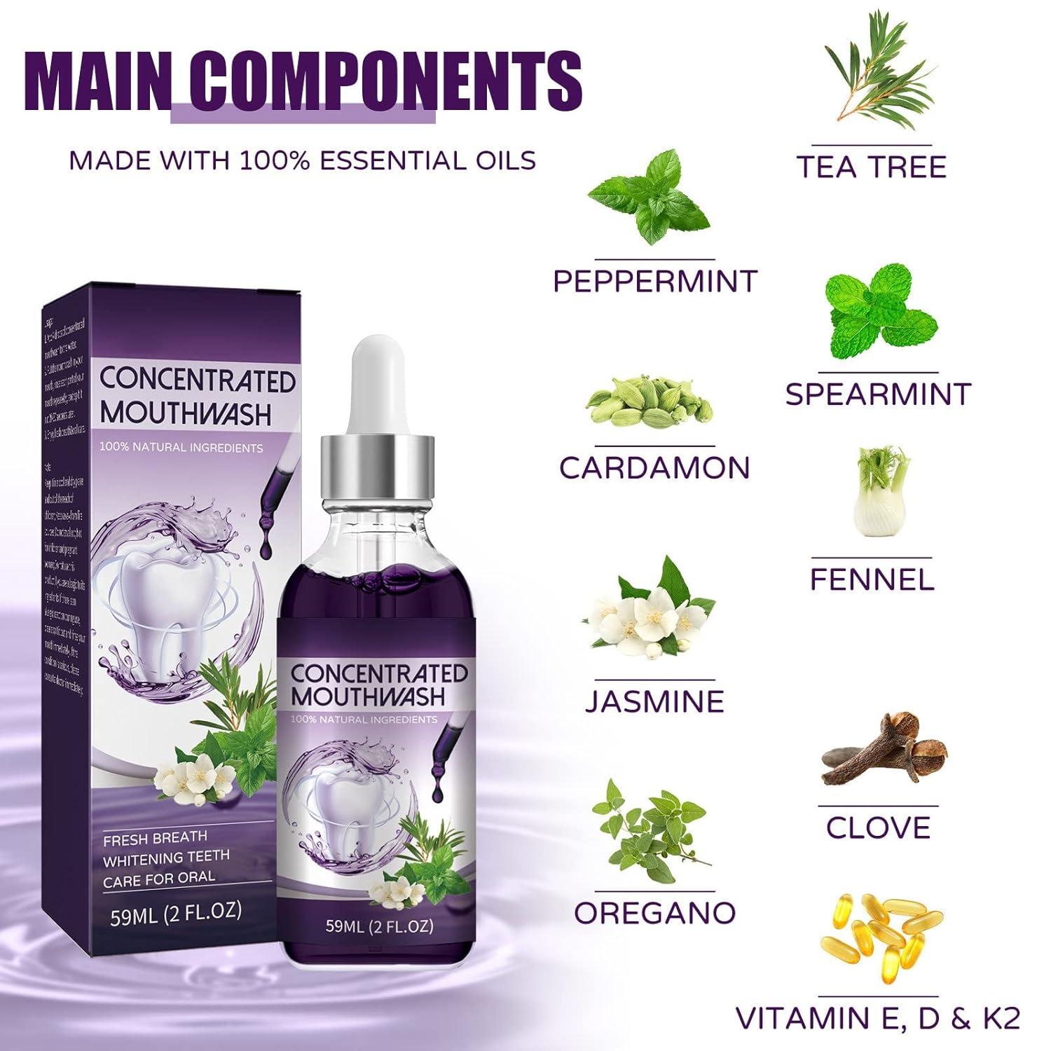 Concentrated Mouthwash for Bad Breath & Yellow Teeth - Clean & Fresh ...