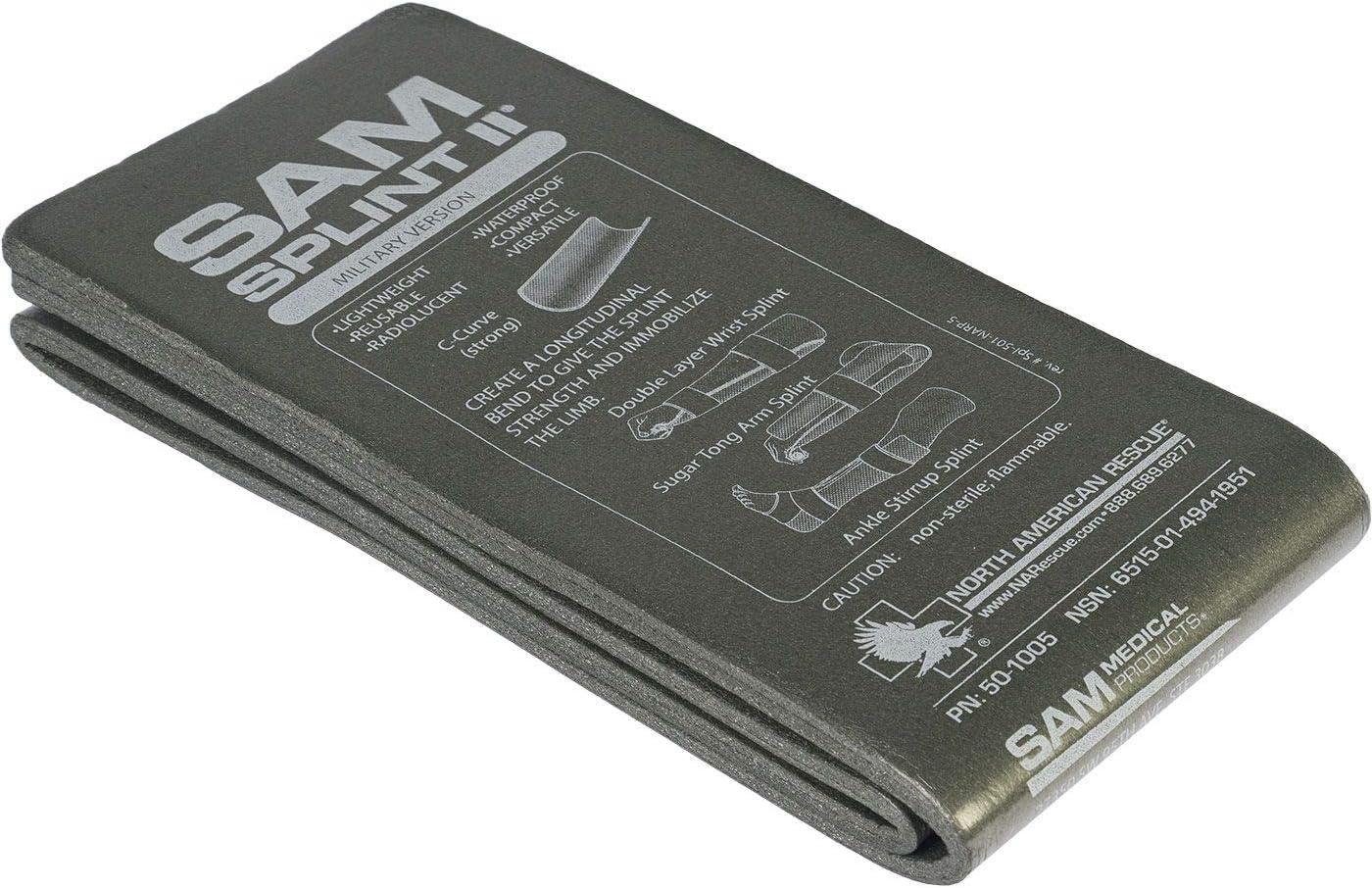 SAM Splint II Tactical Maleable Splint - Olive Drab | Flexible and ...