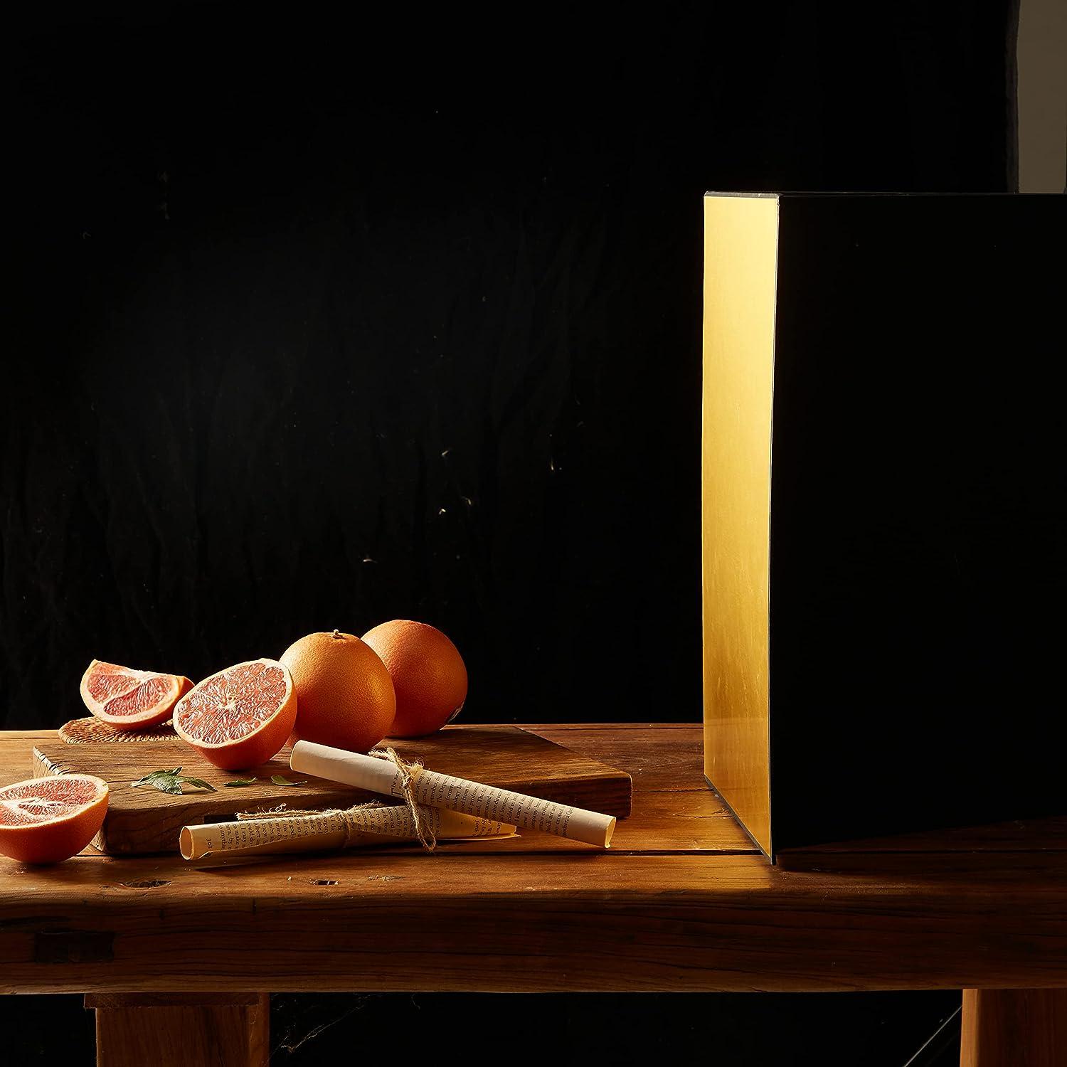 BEIYANG 4 in 1 Cardboard Light Reflector Set - 12x8 in White Black ...