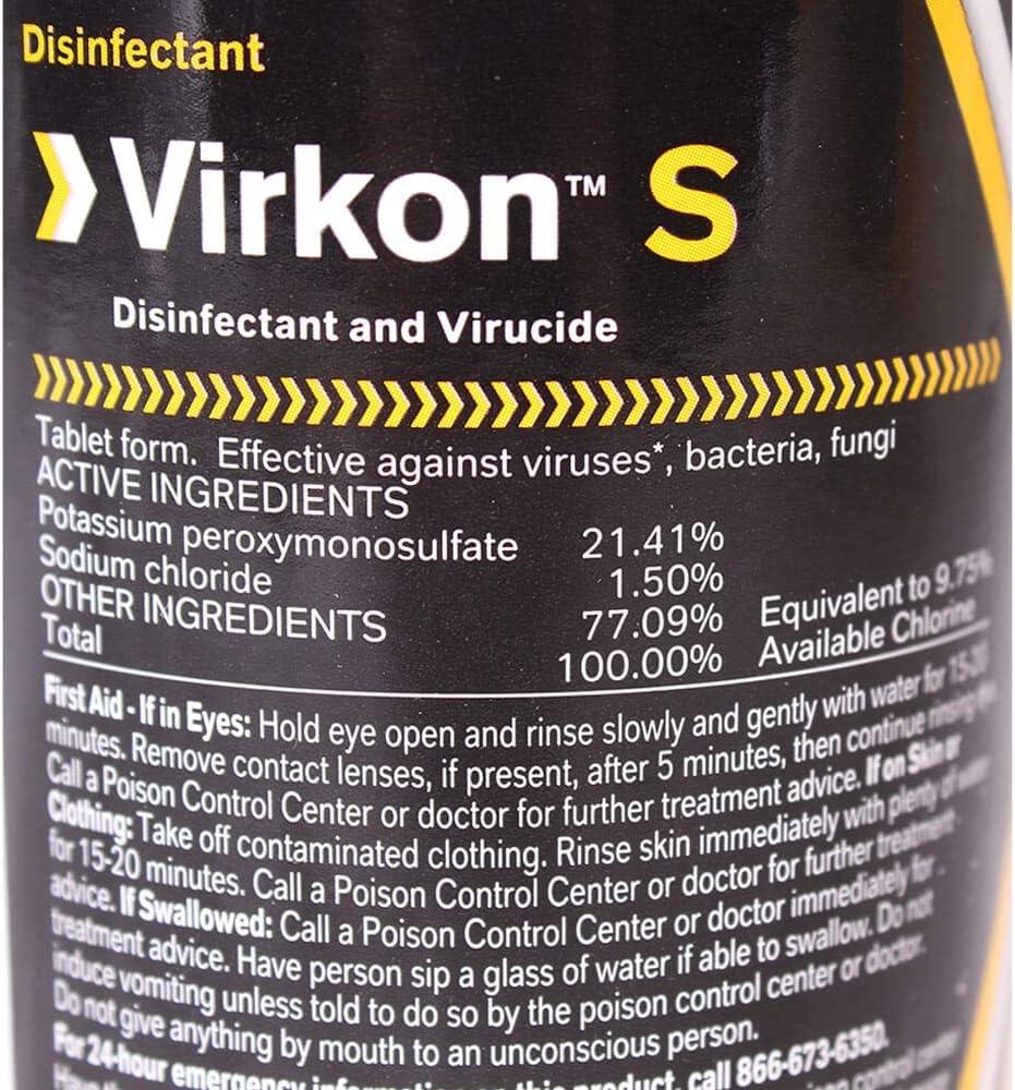 Virkon S 9 oz 50 Tablets - Powerful Disinfectant for Effective Cleaning ...