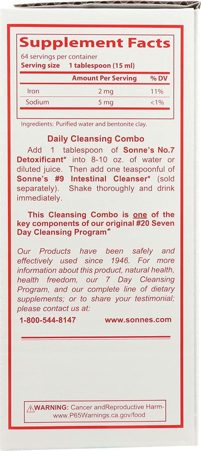 Sonne's Bentonite Clay 7 Detox Liquid 32 oz - Natural Hydrating Cleanser | Buy Now with Express ...