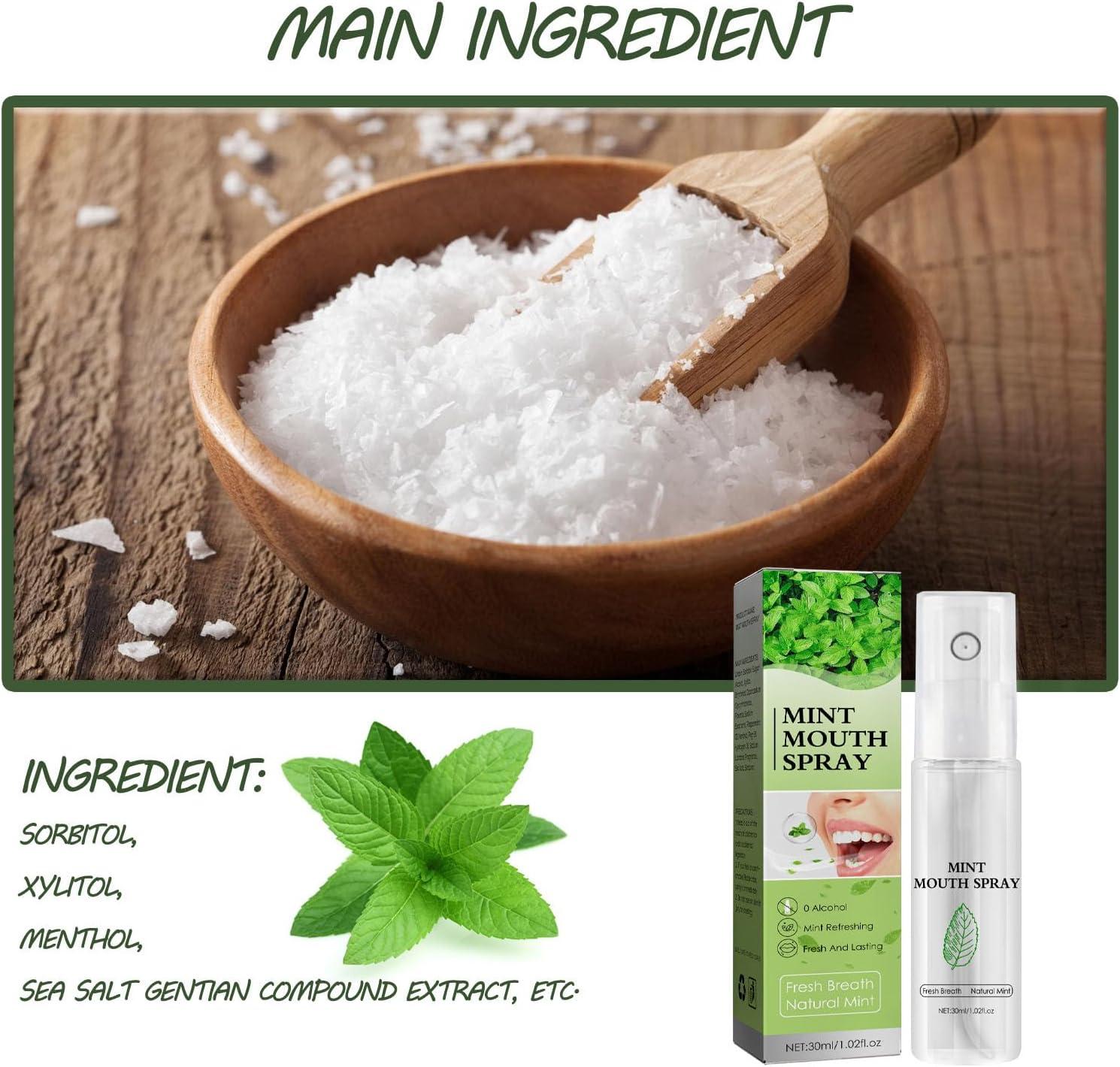 Fresh Mint Breath Spray for Bad Breath & Dry Mouth - Oral Care Spray ...