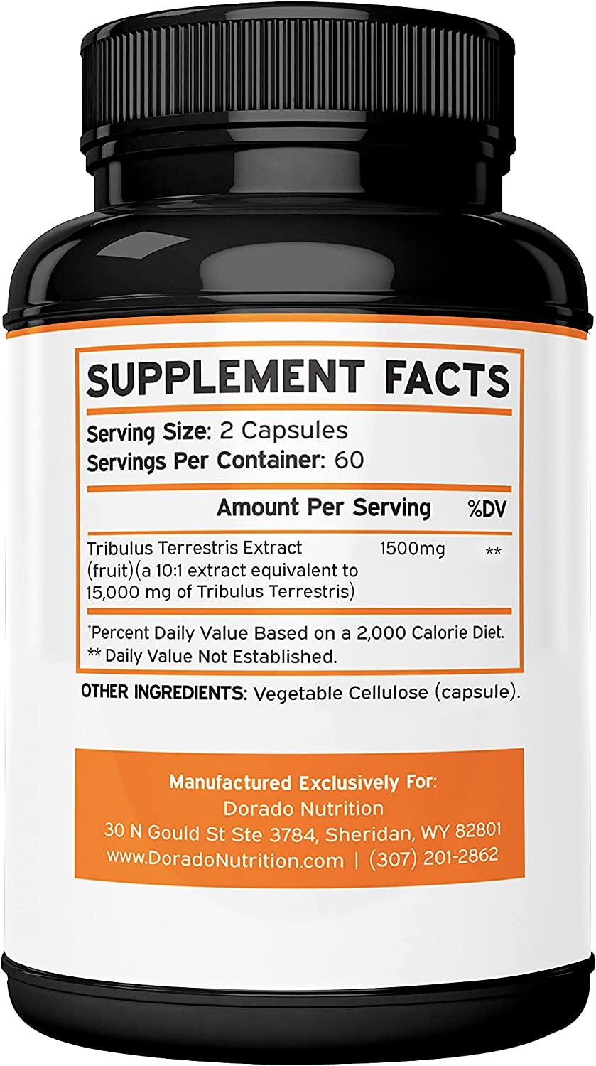 Tribulus Terrestris Extract 15000mg - 10x Concentrated Formula ...