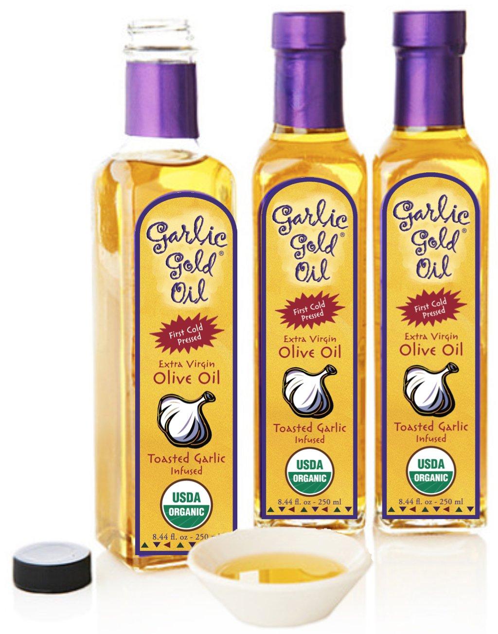 Garlic Gold Organic Extra Virgin Olive Oil - Toasted Garlic Infusion ...