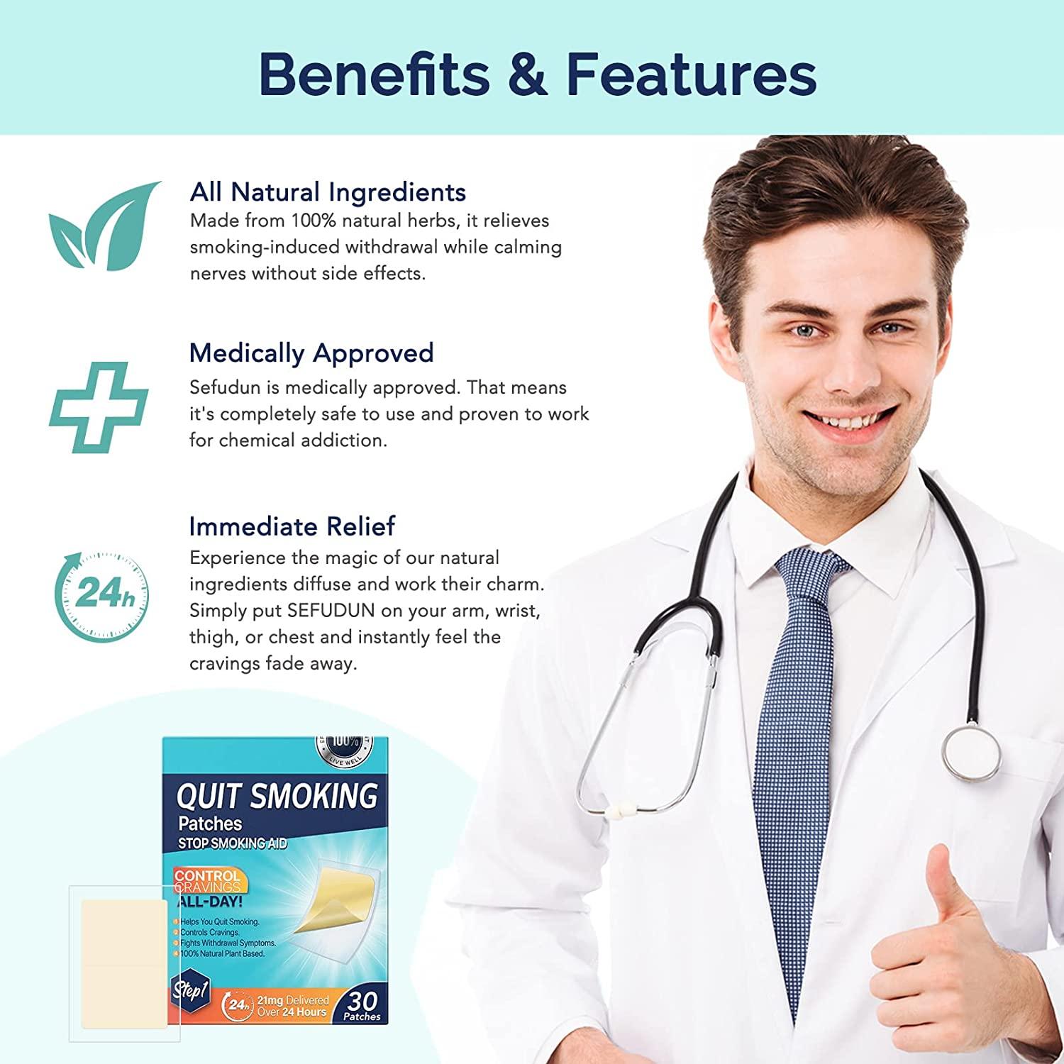 21 mg Step 1 Patches, Stop Patch, Aid, Easy and Effective Anti-Stickers ...