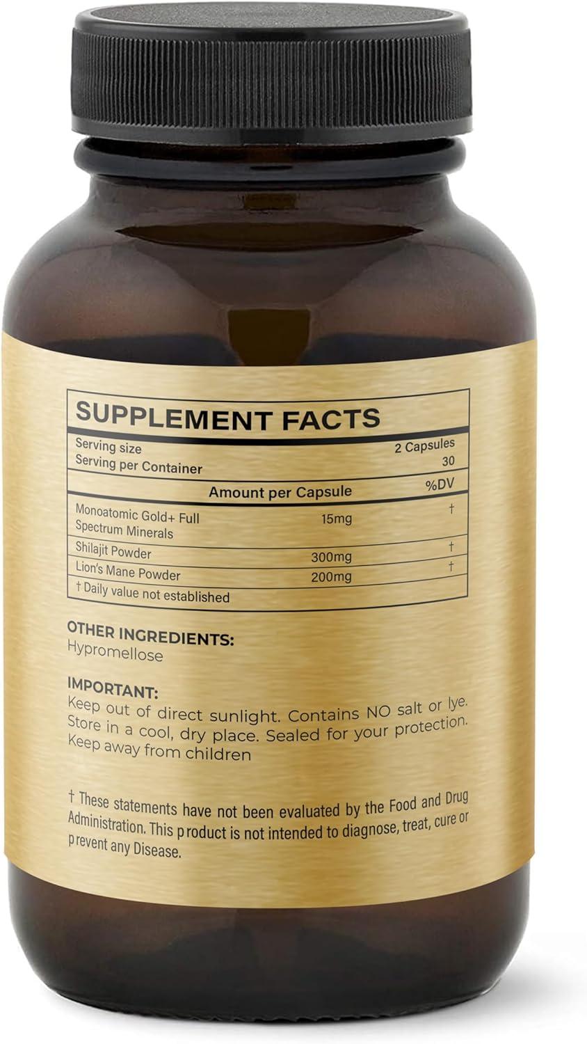 I Am Joy Ormus Shilajit Lion's Mane Hemp Protein Powder - Ultimate Brain Power with Monoatomic ...