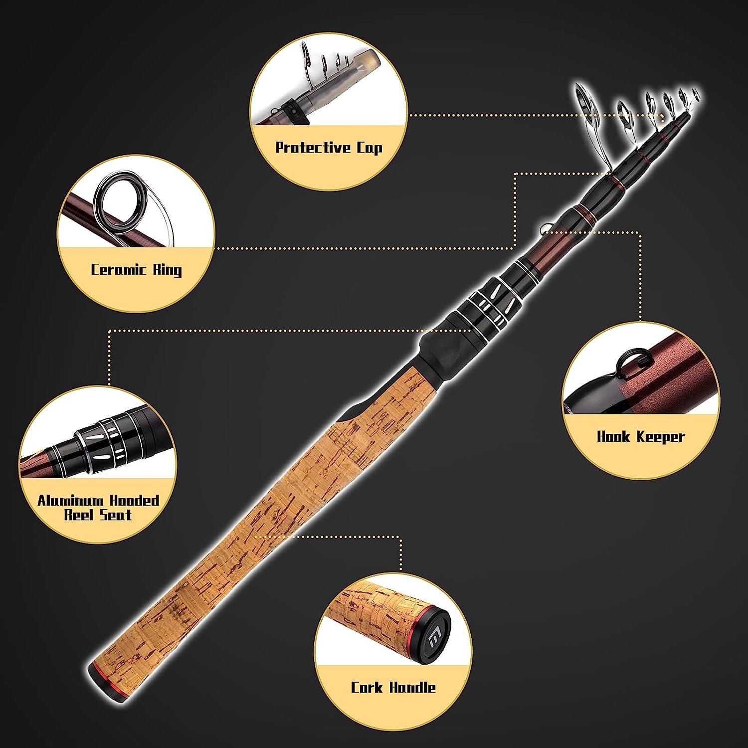 XPEDITE Portable Telescopic Spinning Fishing Rod 24T Carbon Blanks ...