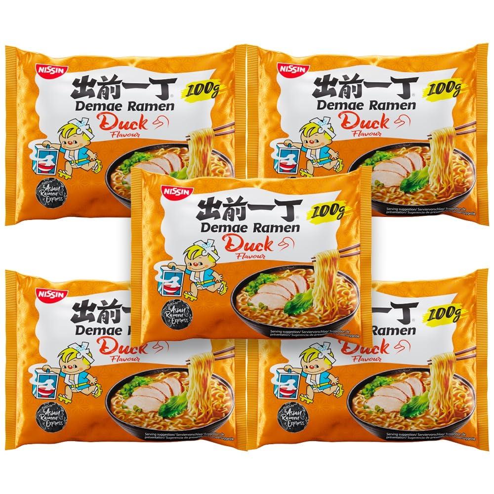 Nissin Demae Ramen Instant Noodles - Duck Flavour 100g (Pack of 5 ...