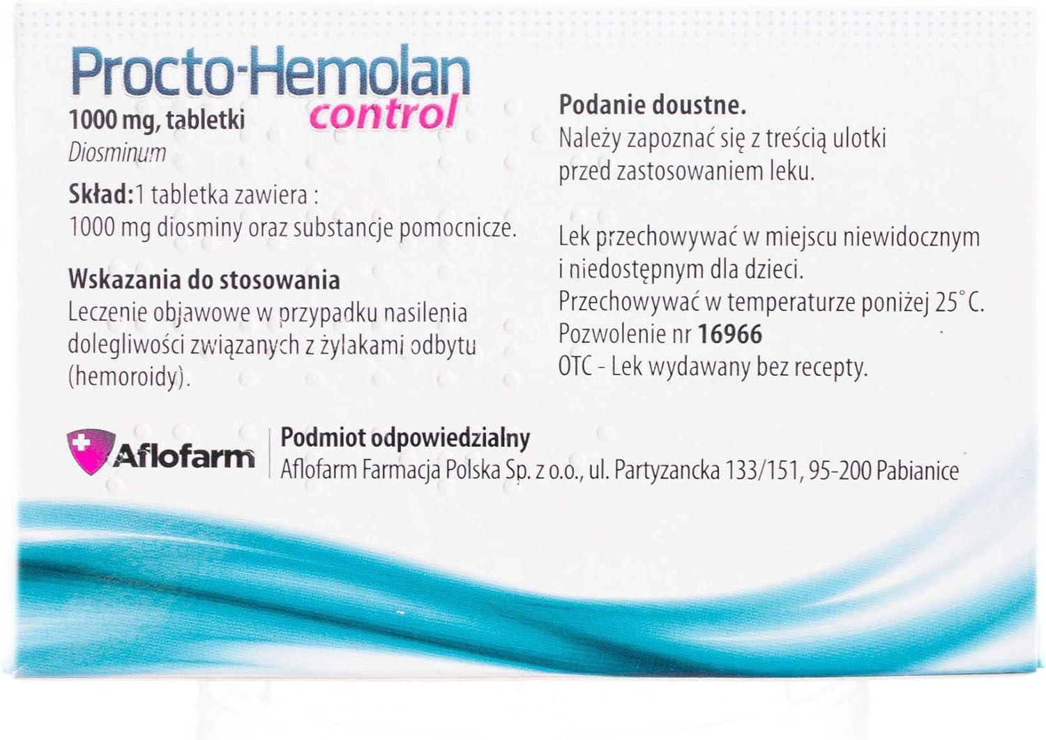 PROCTOHEMOLAN 20 Tablets Procto hemolan Control hemorrhoid Rectal ...
