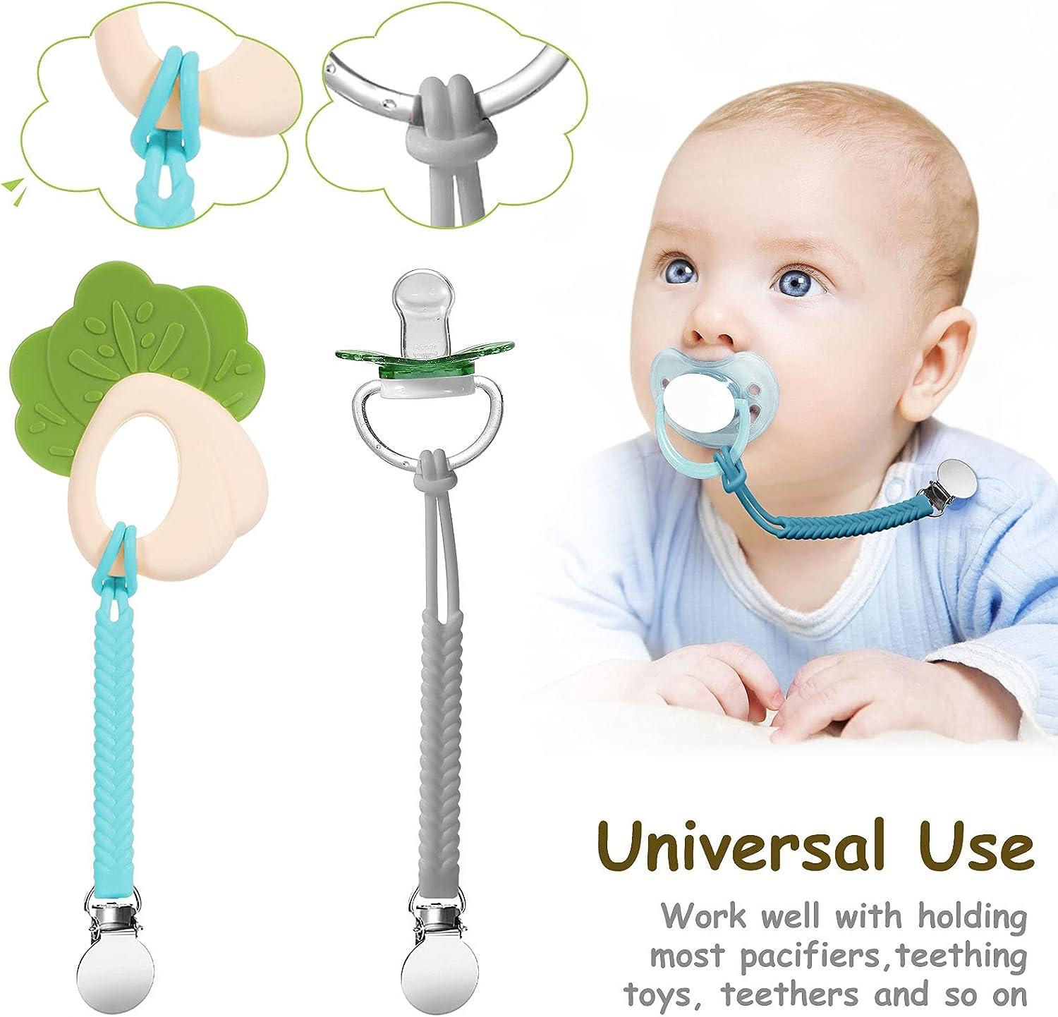 blue pacifier holder
