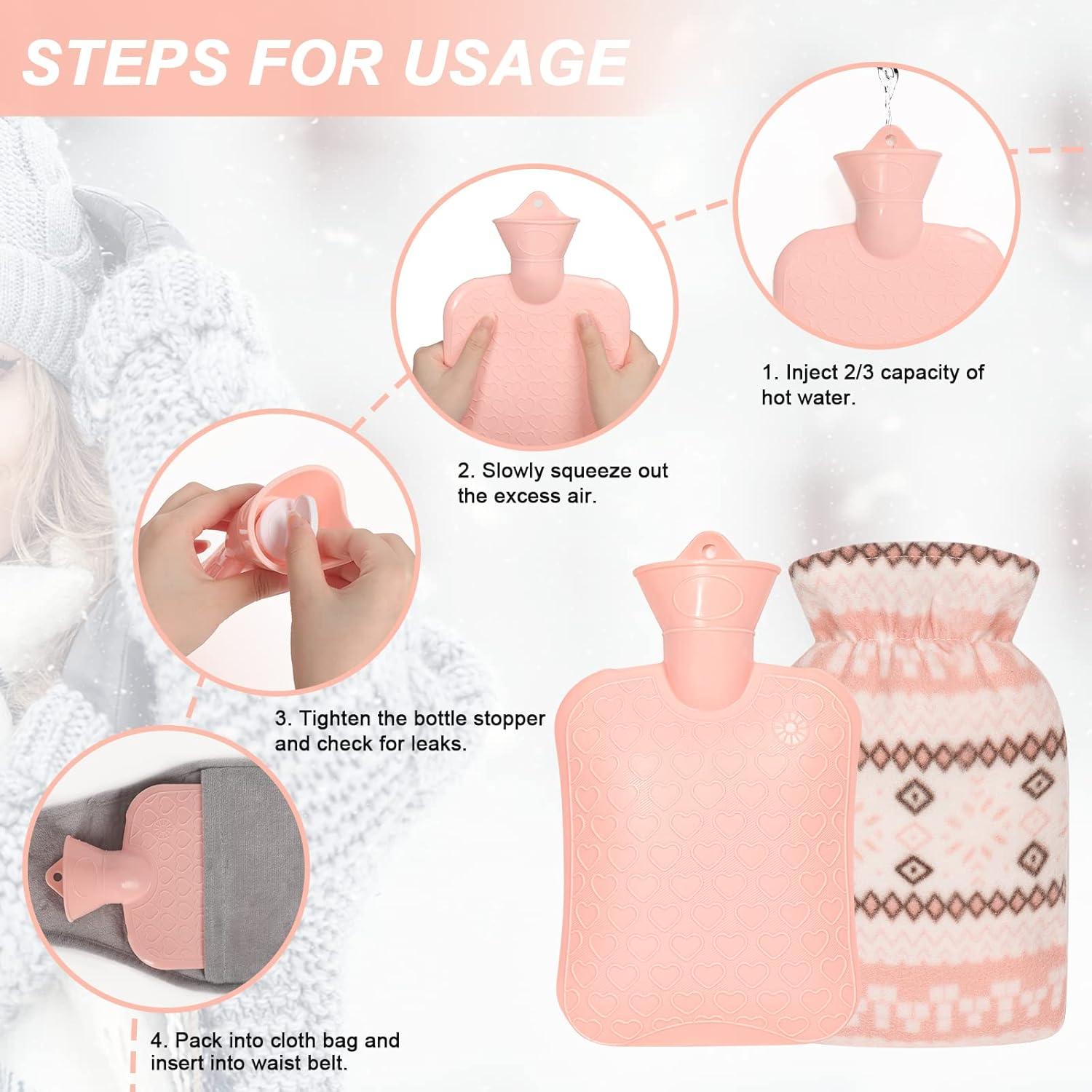 Votuku Unicorn Heat Bottle with Fluffy Cover & Belt - Soft Plush Hot ...