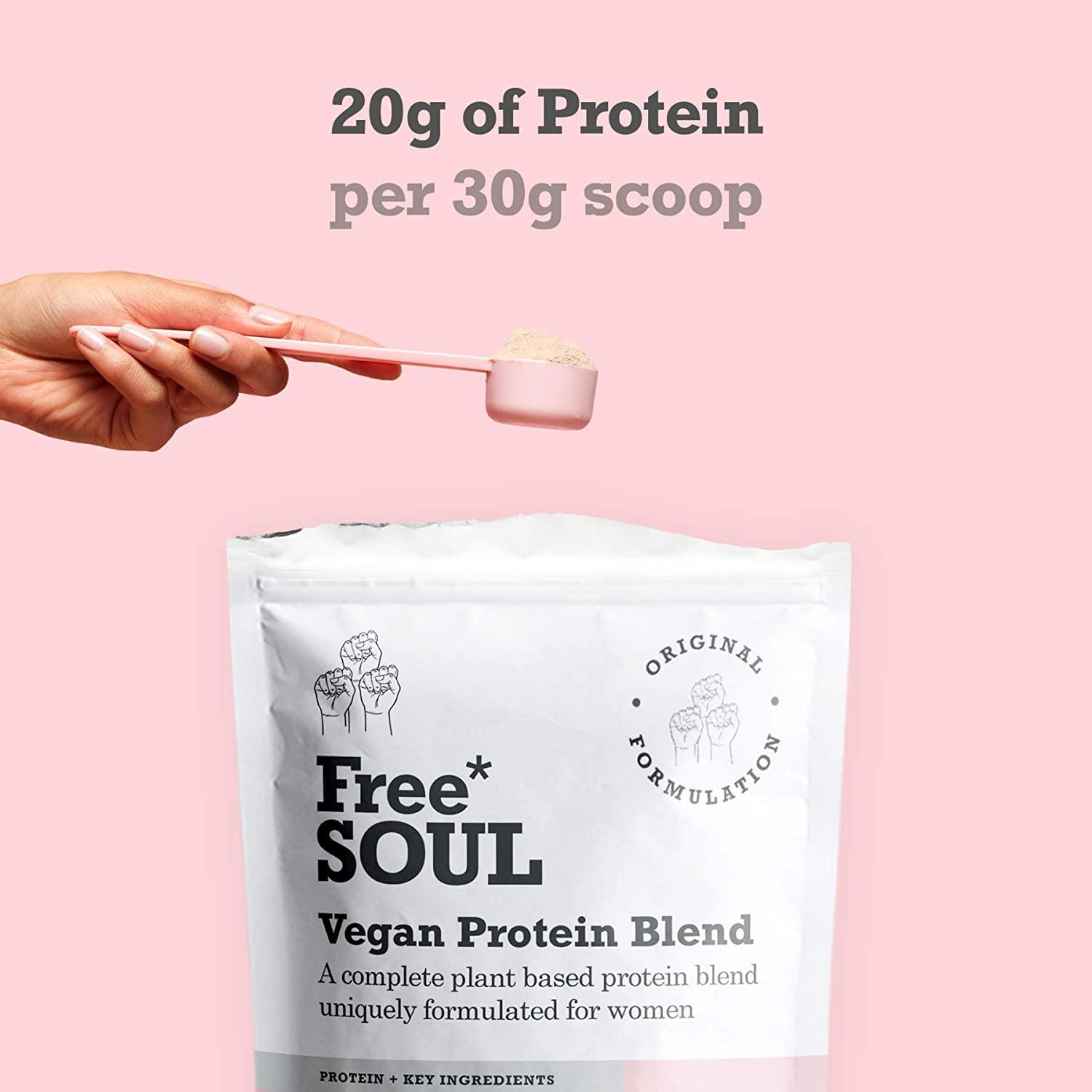 Free Soul Women's Vegan Protein Powder | 20 Servings | 20g Protein ...