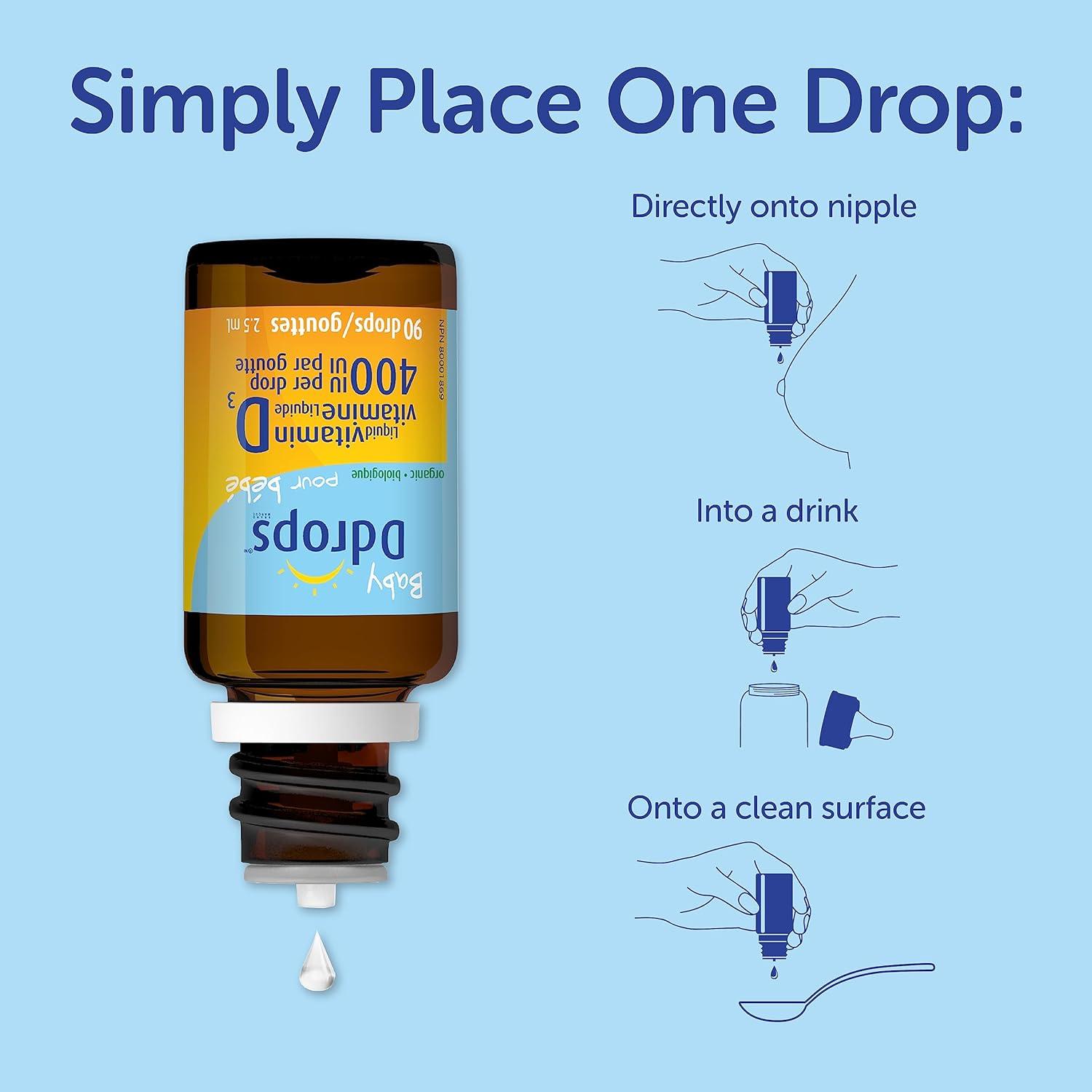 Drops Baby Liquid Vitamin D (90 Drops) - Essential Supplement for ...