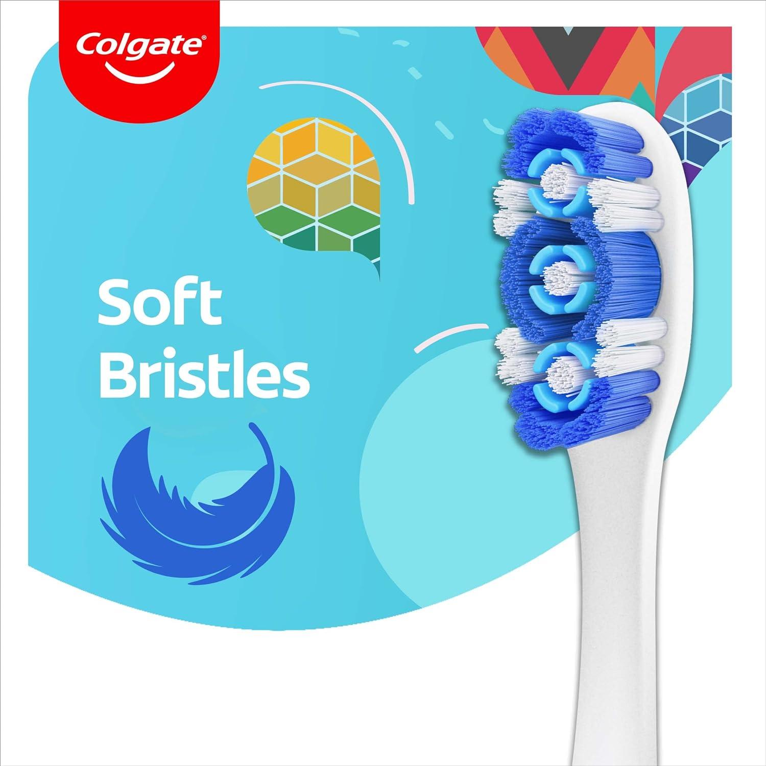 Colgate 360 Whole Mouth Clean Design Edition Soft Bristle Toothbrush ...
