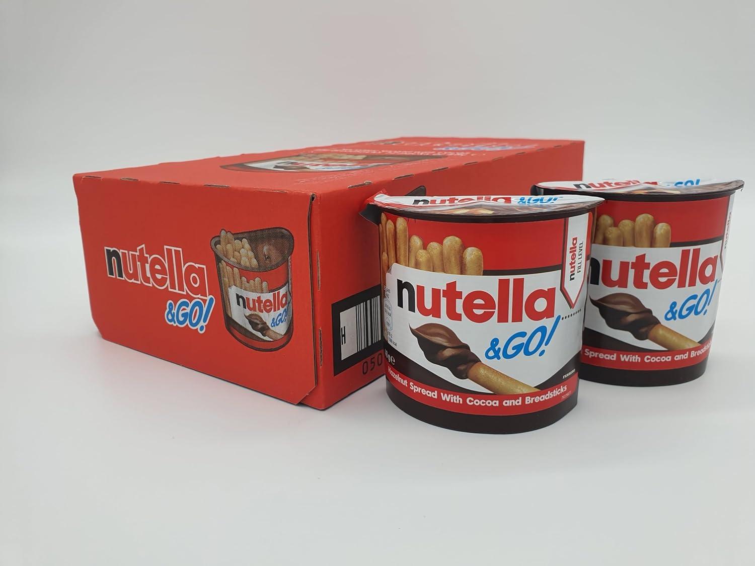 Nutella & Go Hazelnut Spread with Cocoa and Breadsticks 12 x 48g Packs ...