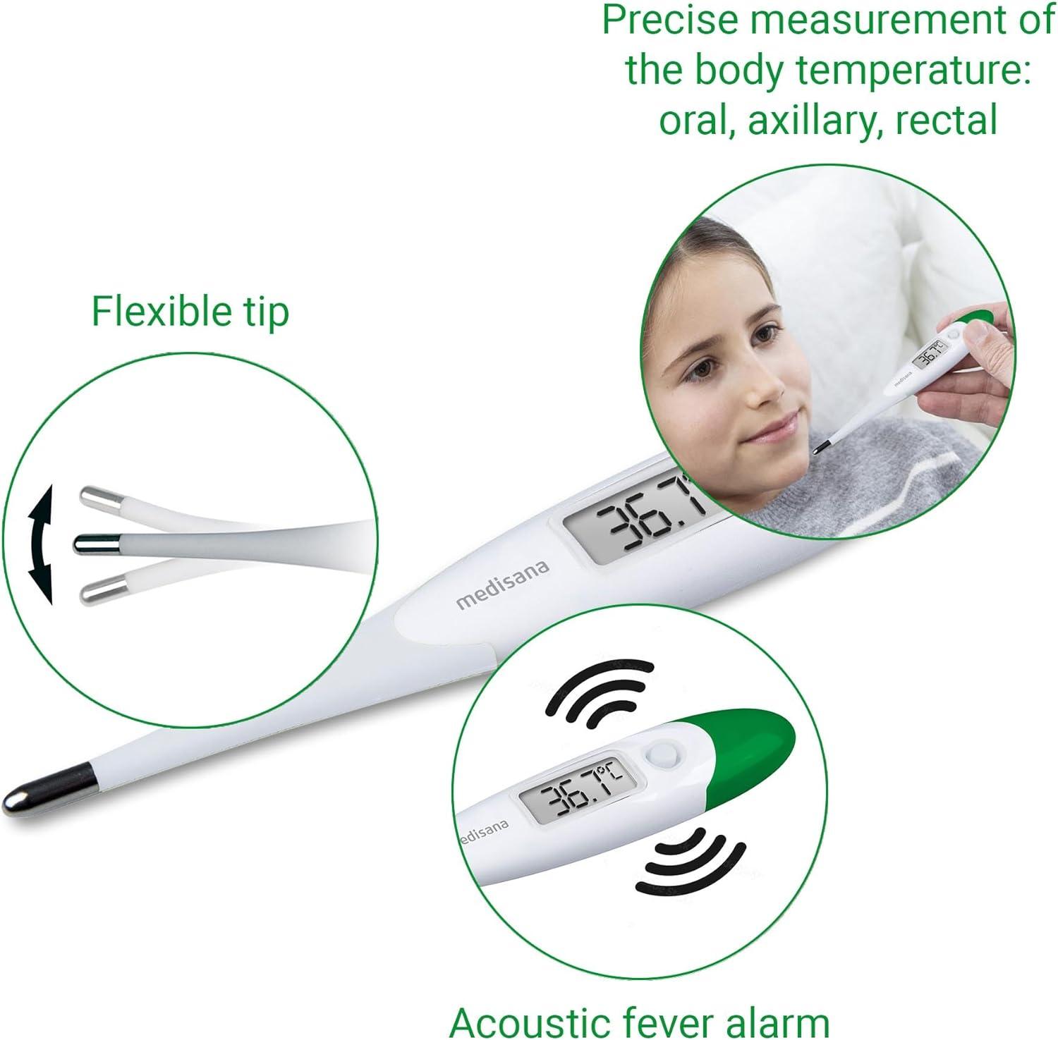 Medisana TM 700 Digital Clinical Thermometer - Waterproof, Fever Alarm ...