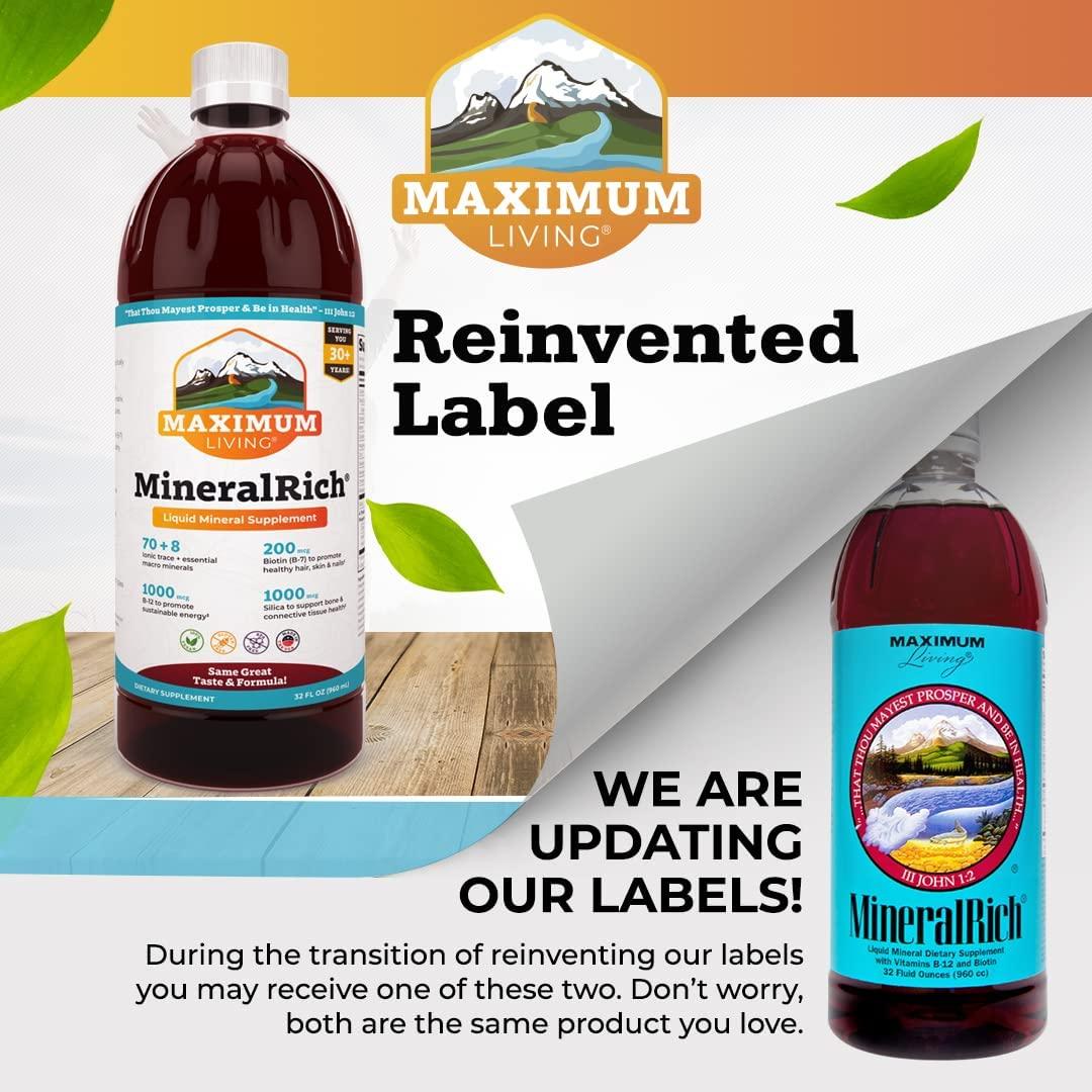 Maximum Living MineralRich Liquid Minerals Supplement - 32 oz Bottle ...
