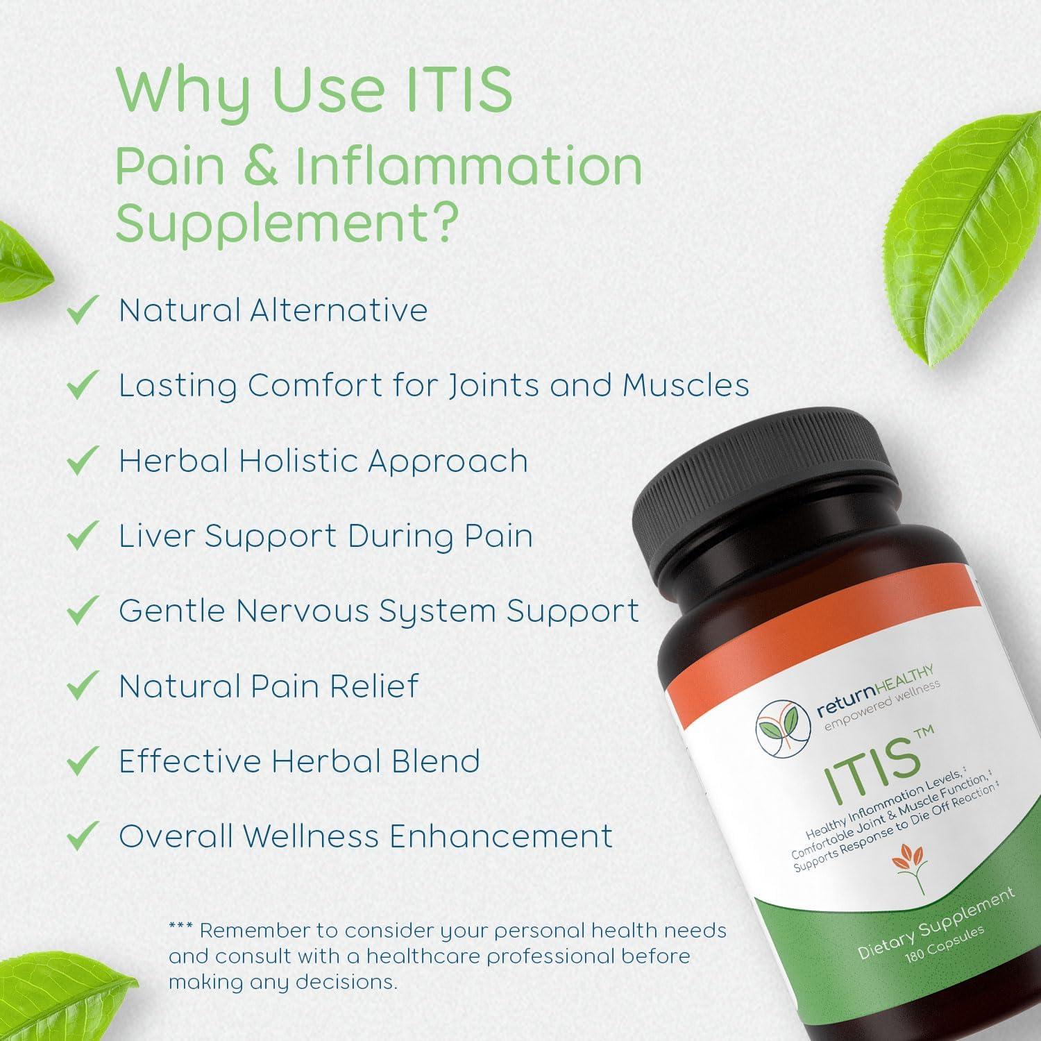ITIS Natural Inflammation and Joint Pain Support - 180 Capsules ...