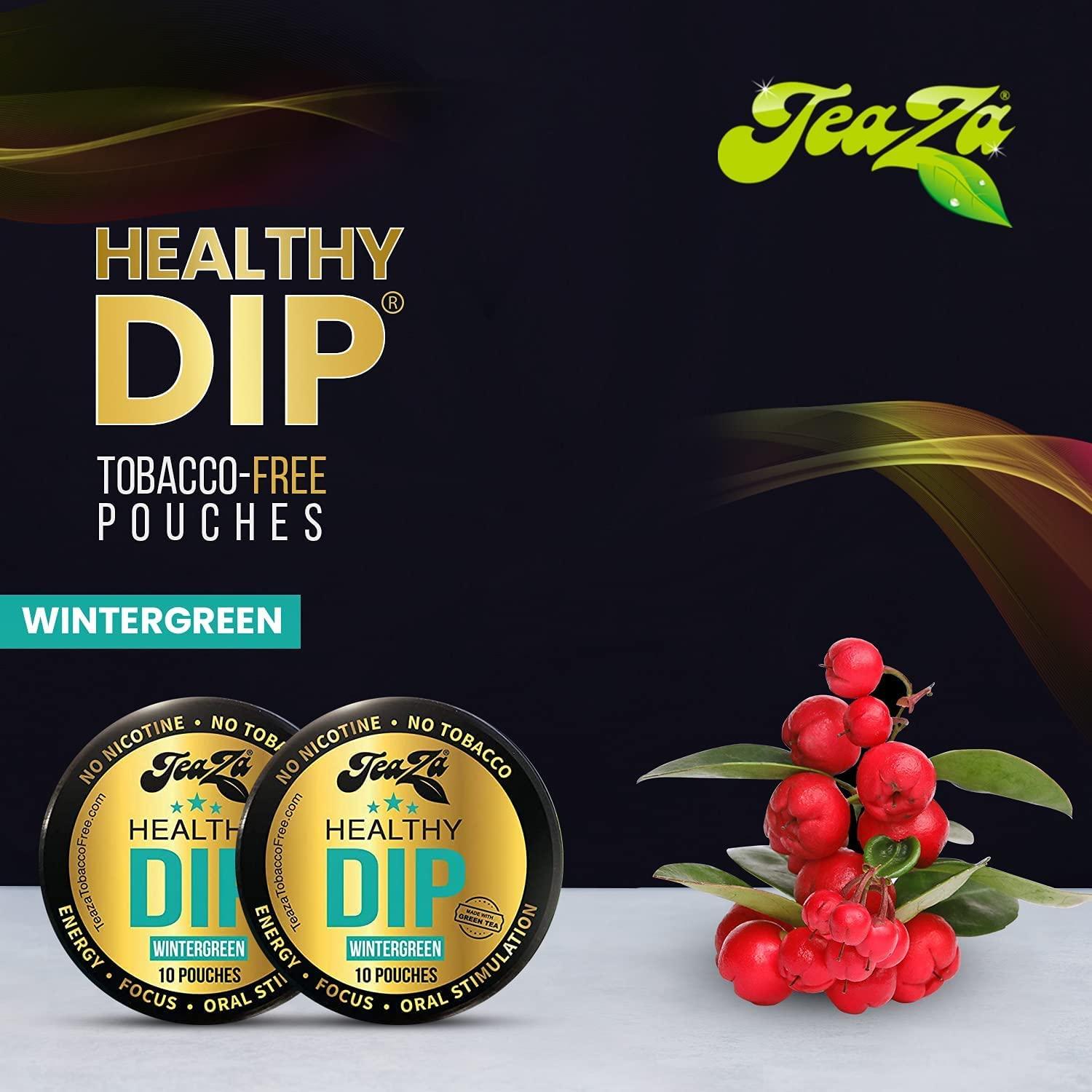 Teaza Herbal Energy Sampler Pack Healthy Dip Pouches Smokeless ...