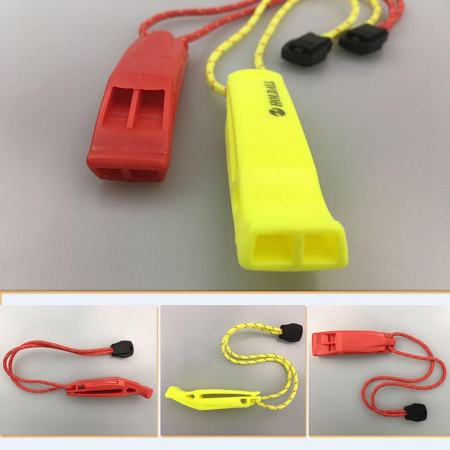 HOLDALL Emergency Safety Whistle - Loud Pea-Less Whistle with Lanyard ...