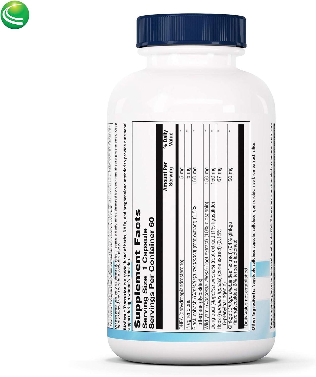 Nutra BioGenesis BioFem Transition - Menopause Support - 60 Capsules ...