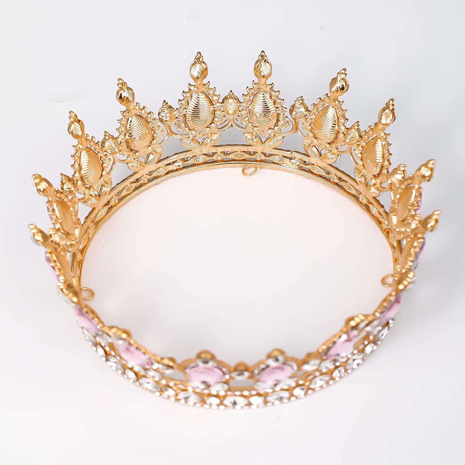 FORSEVEN Queen Crown Rhinestone Wedding Tiara for Women - Crystal ...