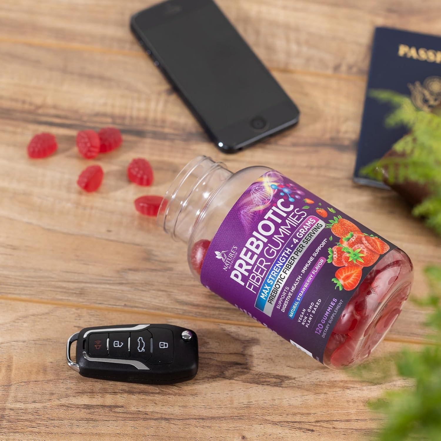 Extra Strength Fiber Gummies for Adults - 120 Gummies, 4g Inulin ...