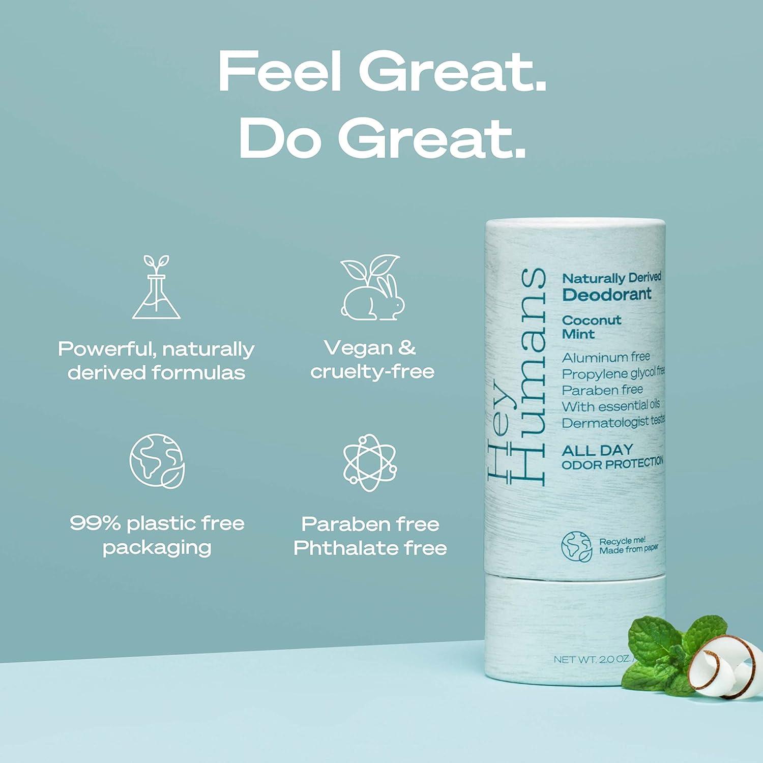 Hey Humans Coconut Mint Deodorant | Aluminum-Free Vegan Odor Protection ...
