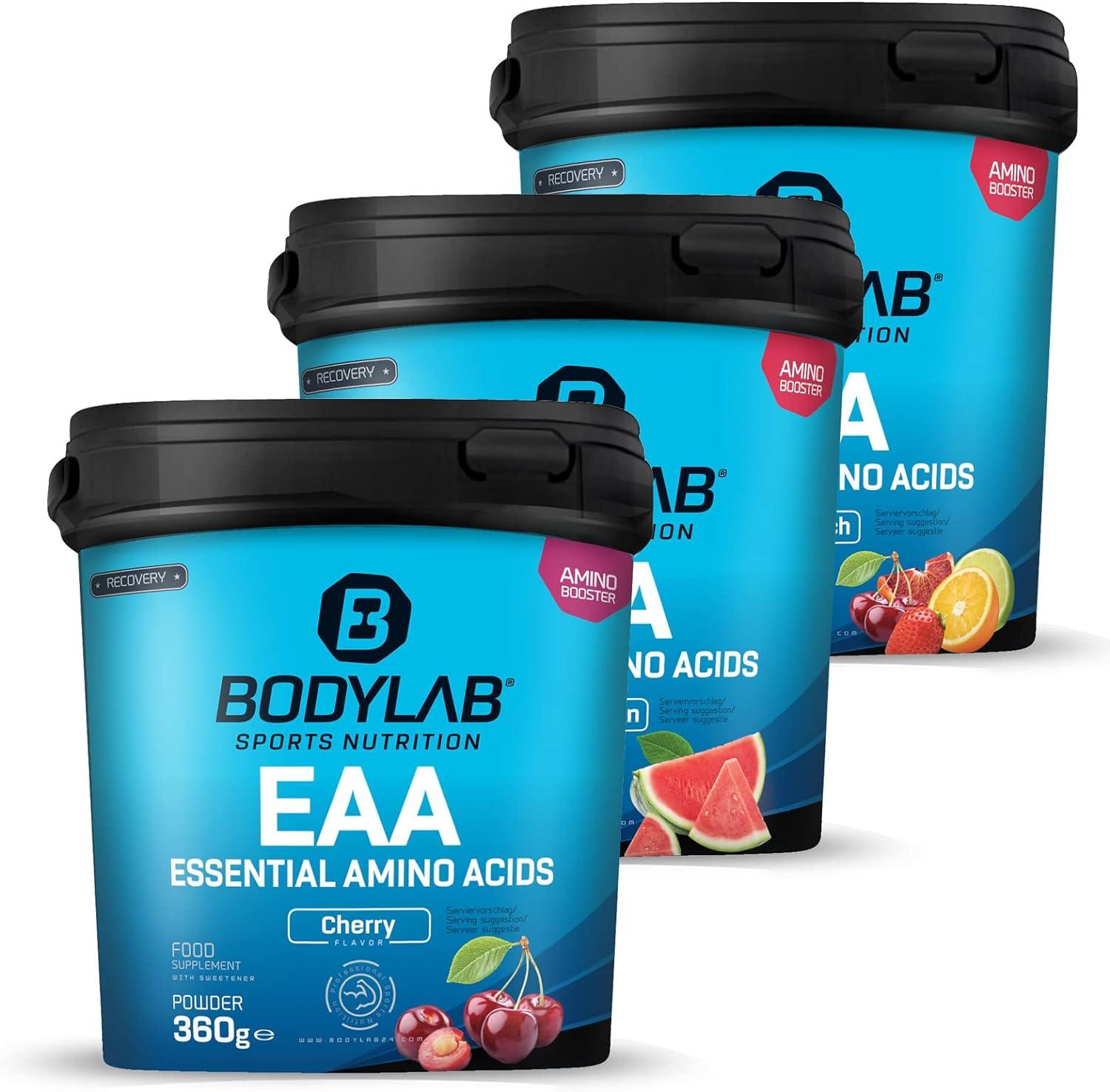 BODYLAB24 EAA Essential Amino Acids Cherry 360g - High BCAA & EAA Blend ...