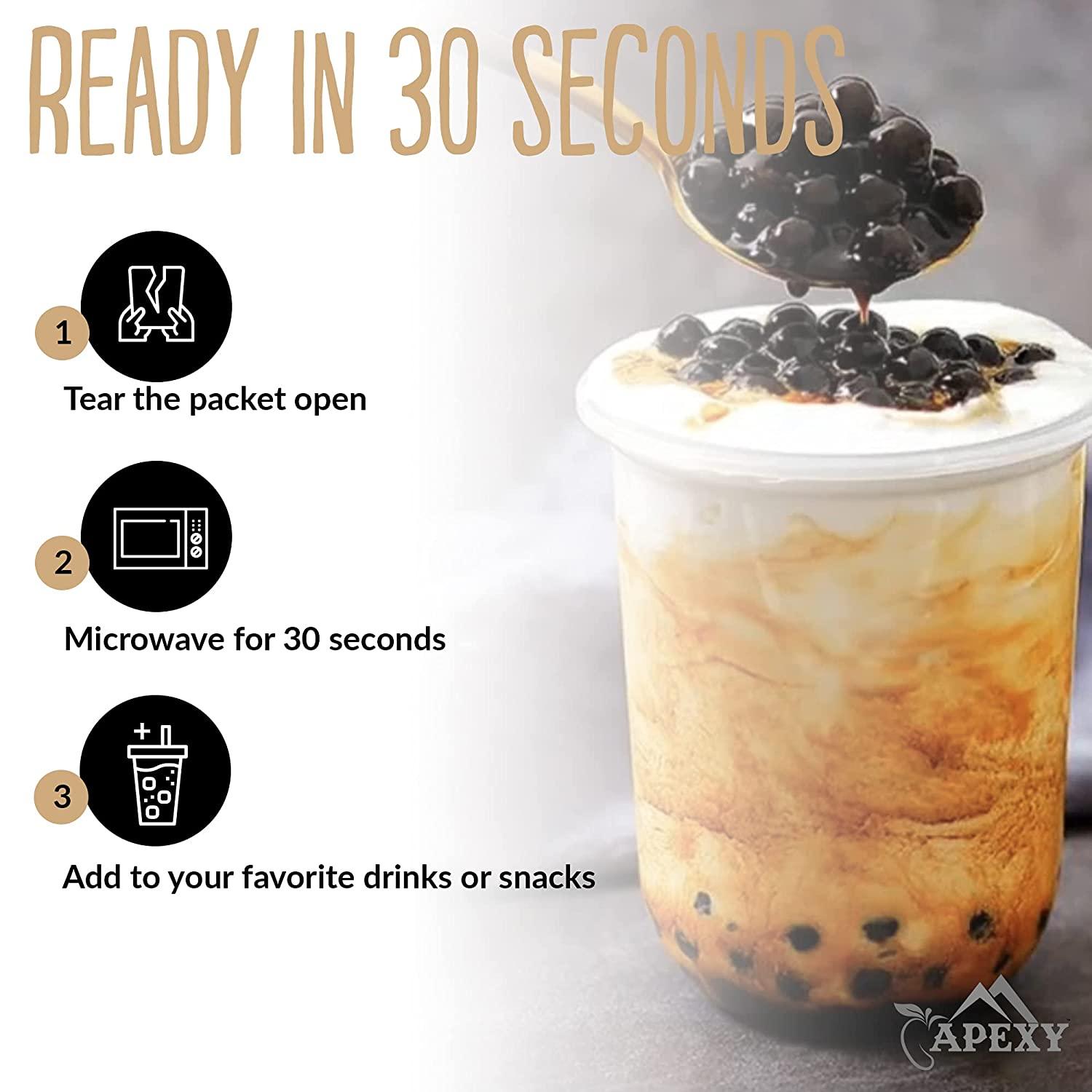 APEXY Instant Boba Pearls 12.69 oz (Pack of 3) - Brown Sugar Tapioca ...